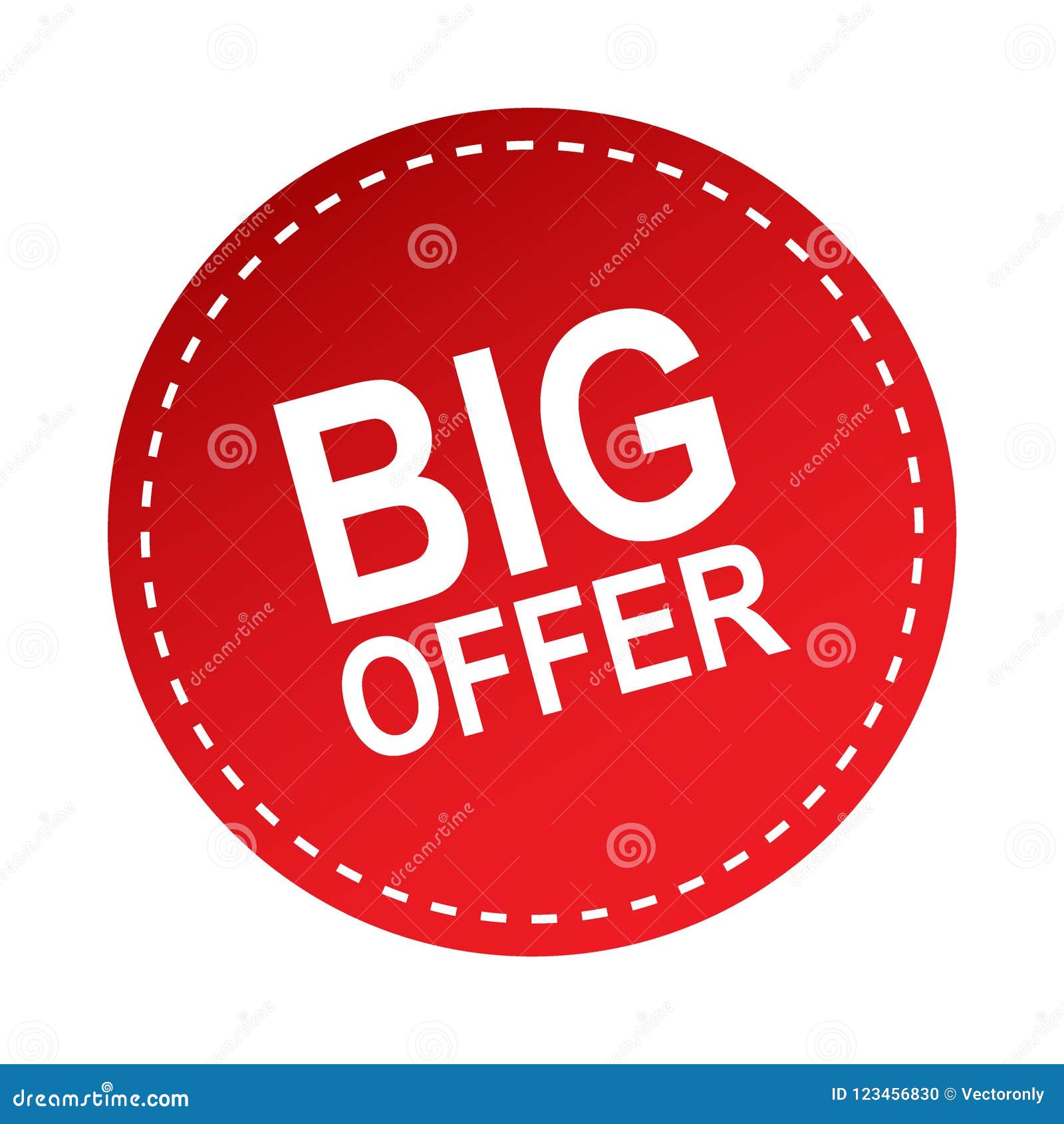 Big offer label sticker stock illustration. Illustration of button ...