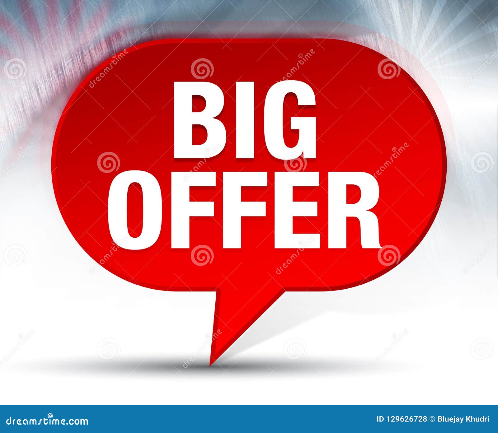 Big Offer Red Bubble Background Stock Illustration - Illustration of ...