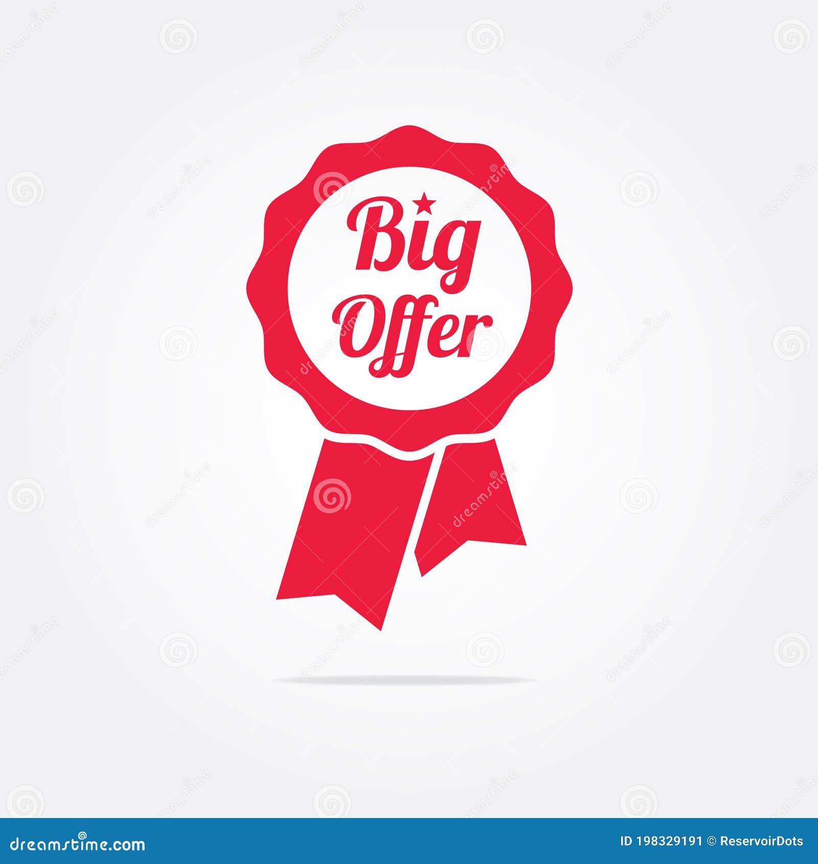 Big Offer Ribbon stock vector. Illustration of element - 198329191