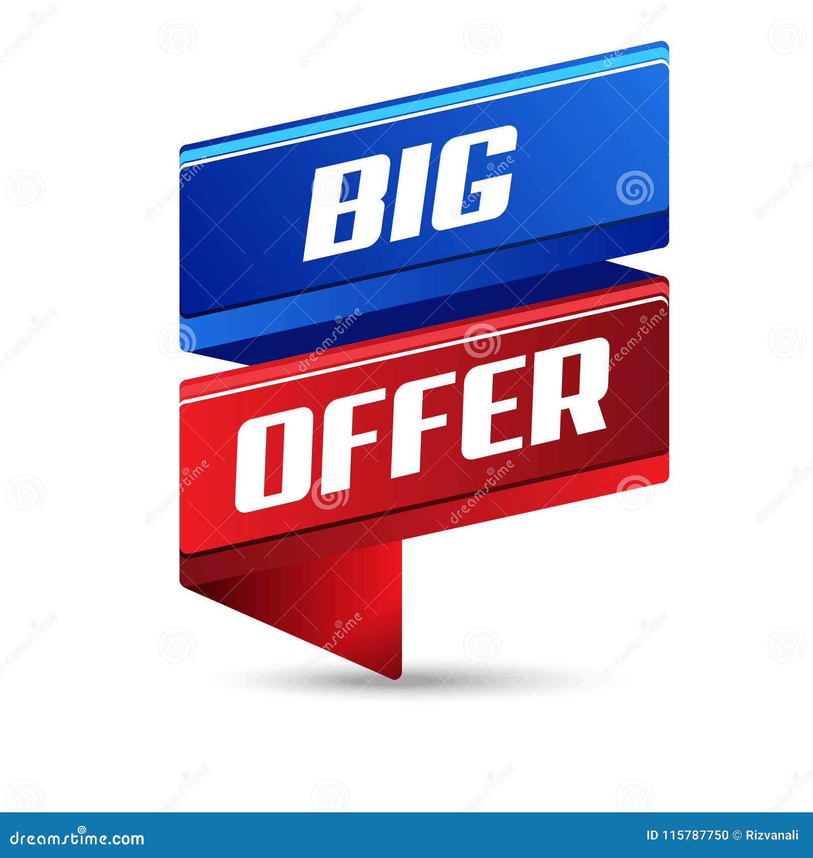 Big Offer Vector Icon Banner Design Stock Vector - Illustration of ...