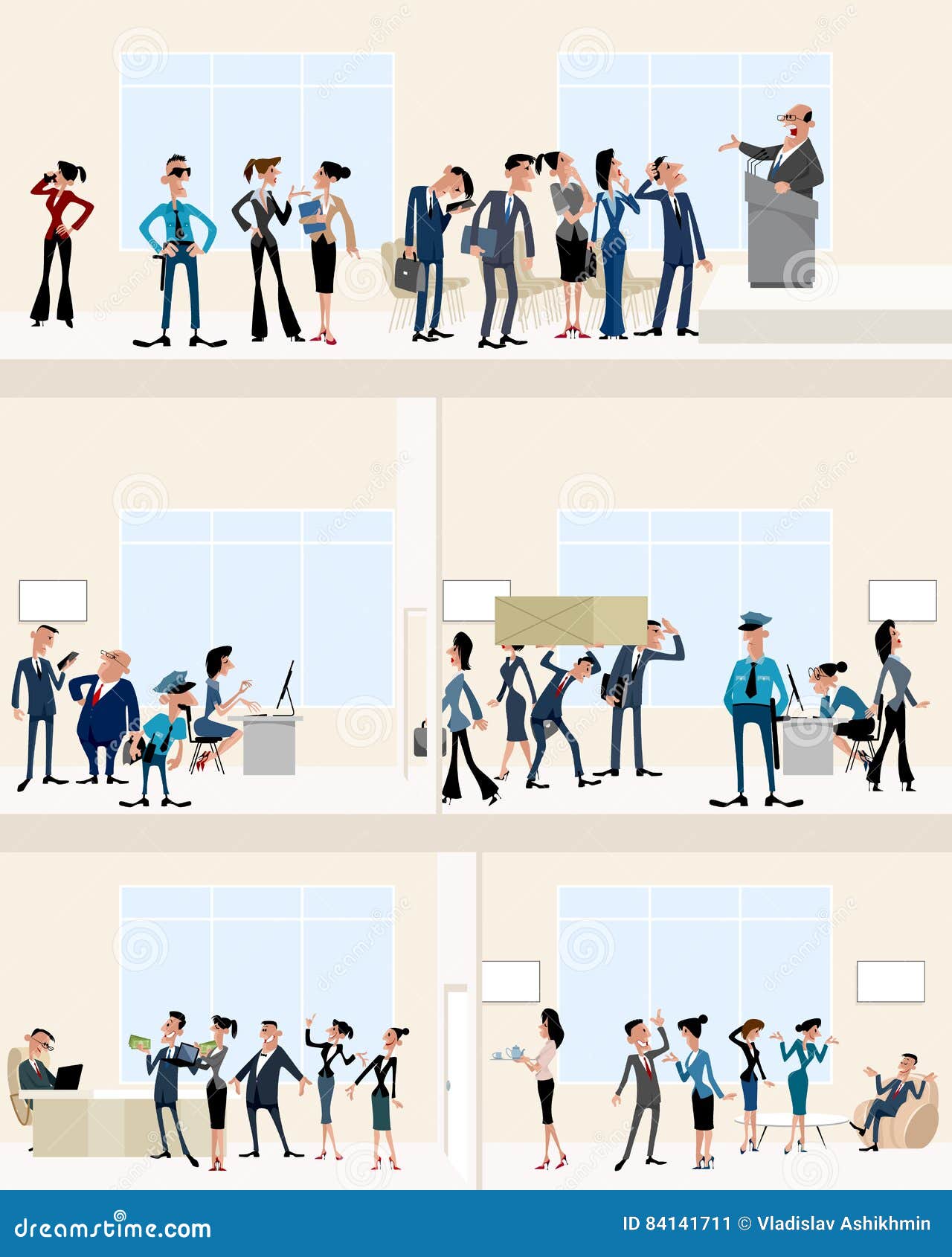 In big office stock vector. Illustration of seminar, corporate - 84141711