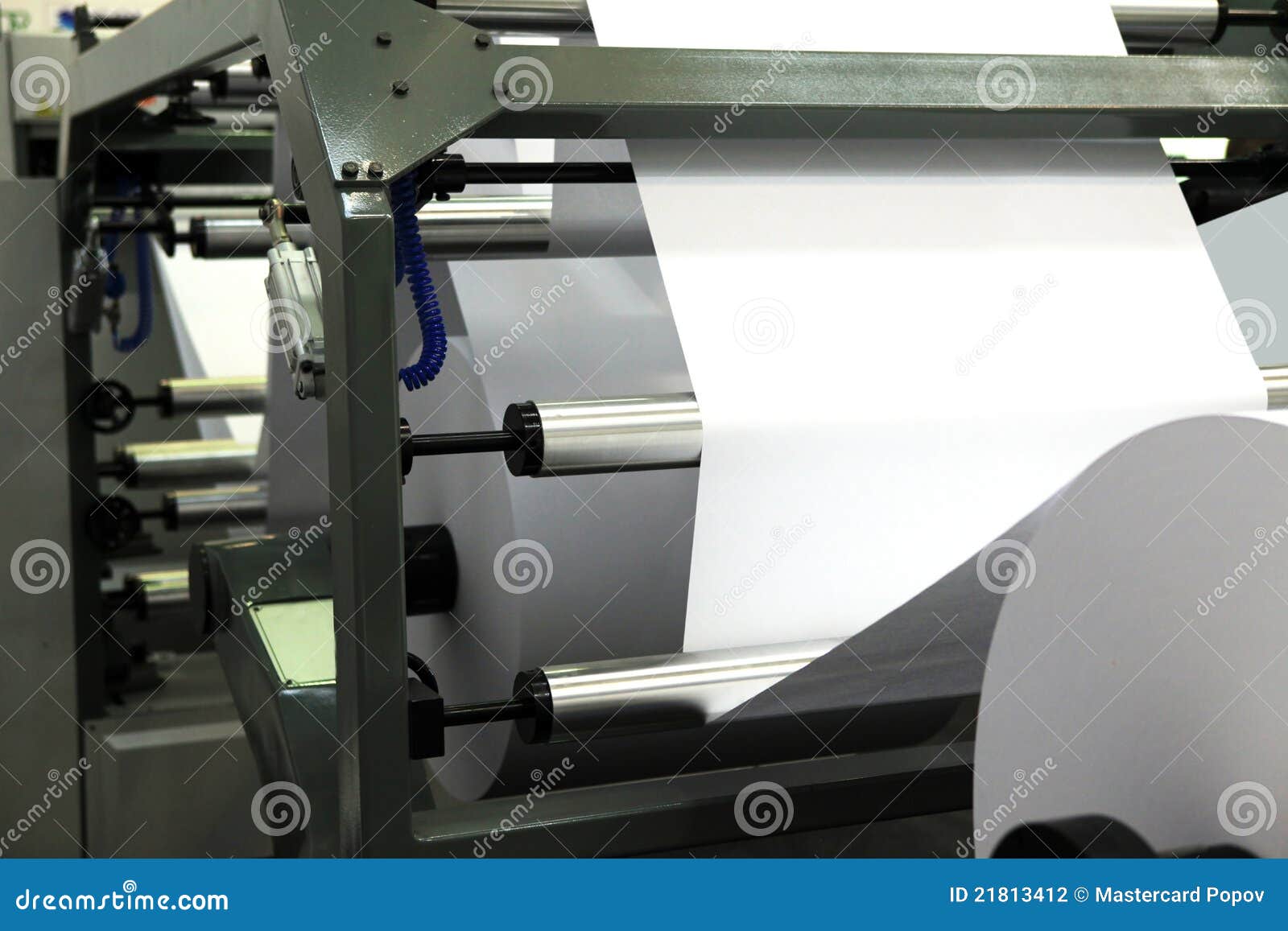 Big offset print machine stock photo. Image of publication - 21813412