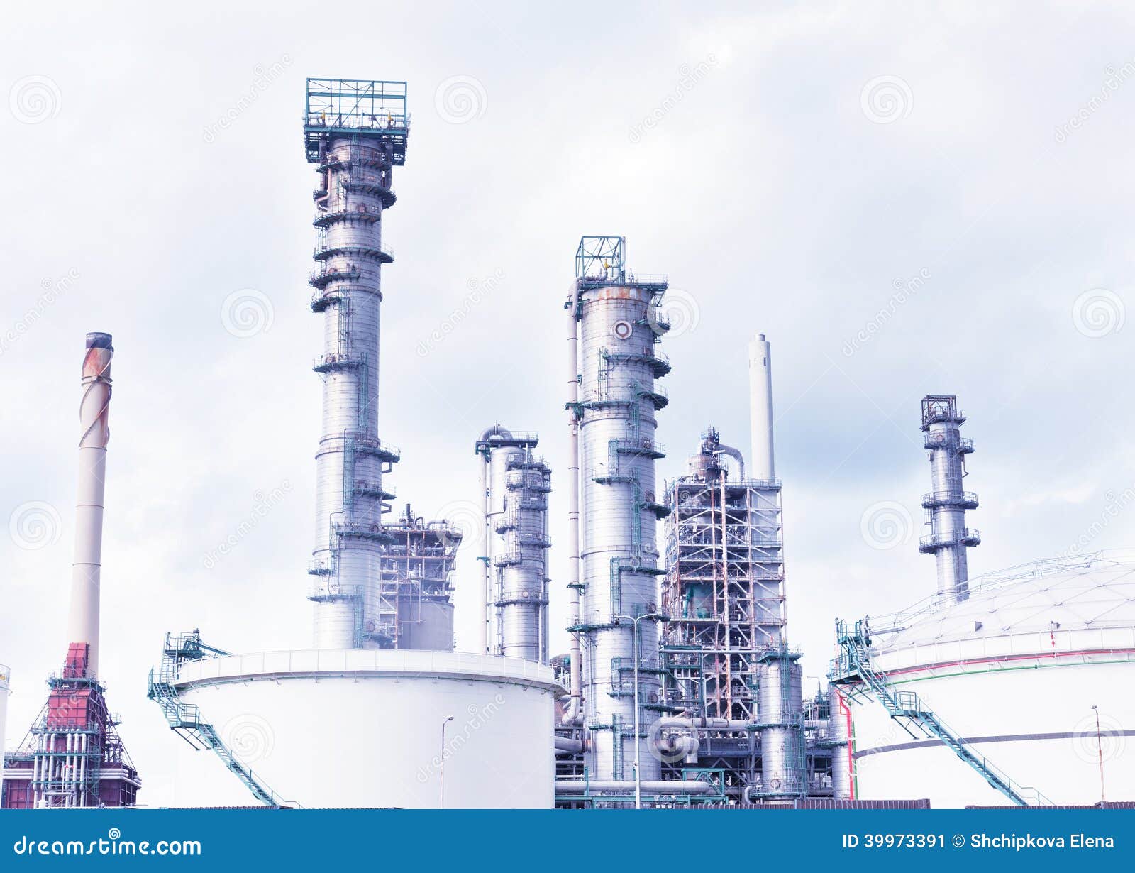 Big oil refinery stock image. Image of environment, generation - 39973391