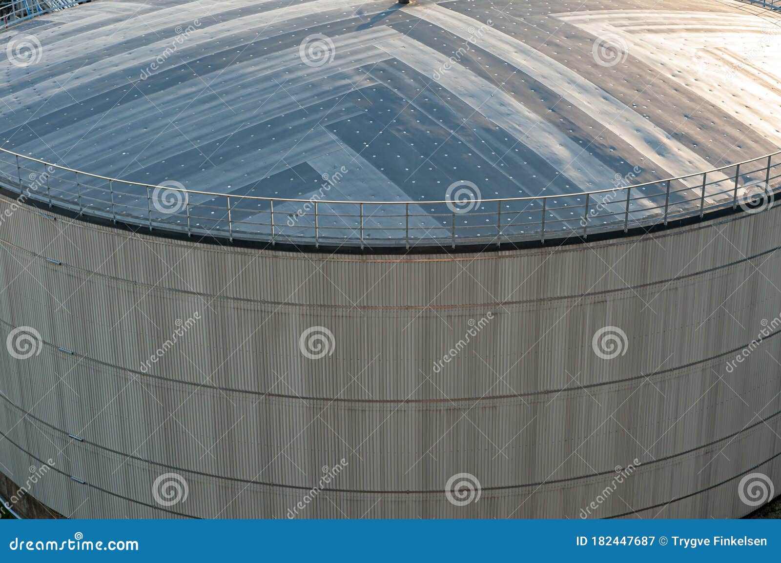 A Big Oil Tank Seen from Above Stock Image - Image of gasoline ...