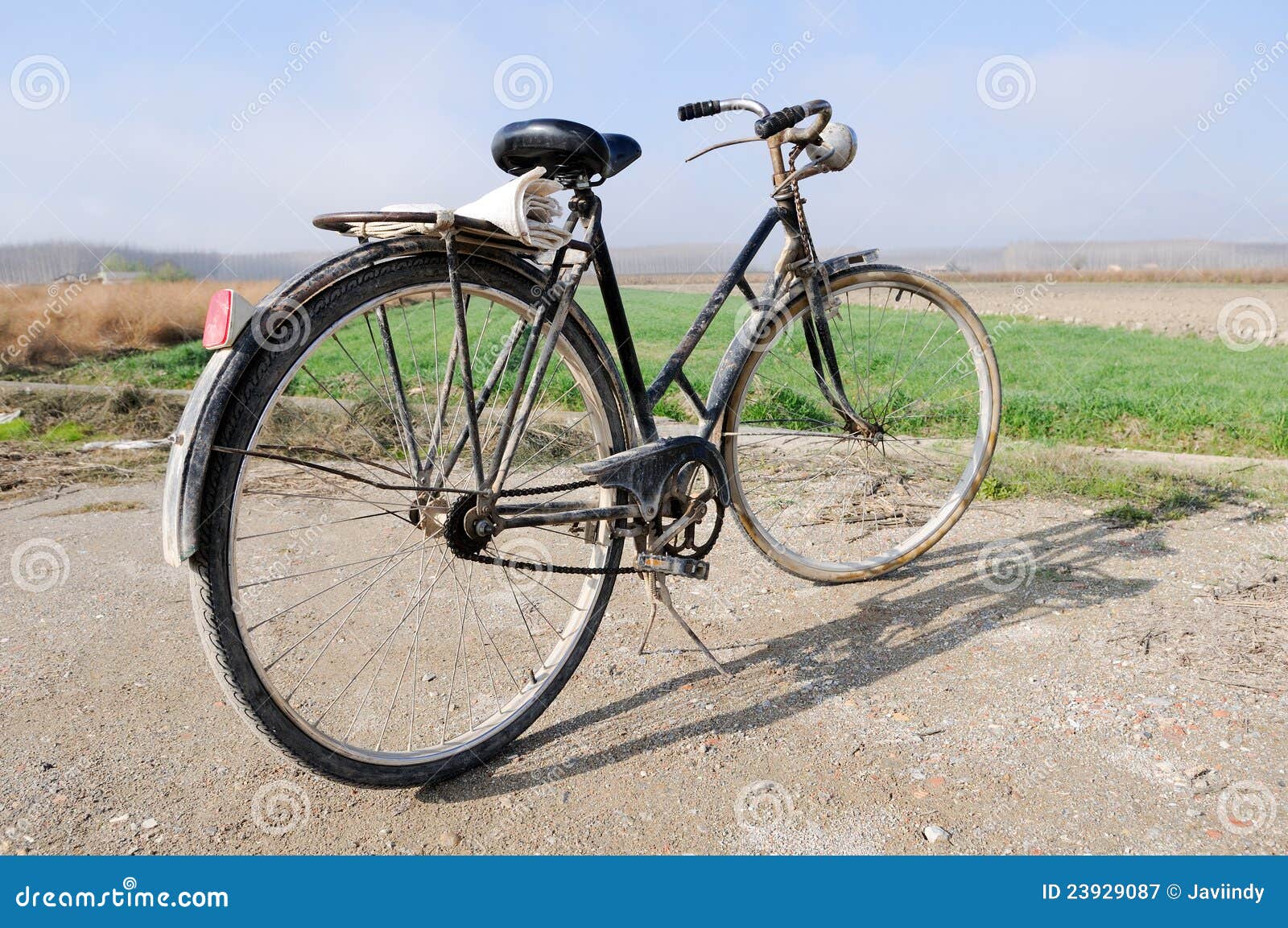 A Big Old Bicycle in the Rural Environment Stock Image - Image of ...