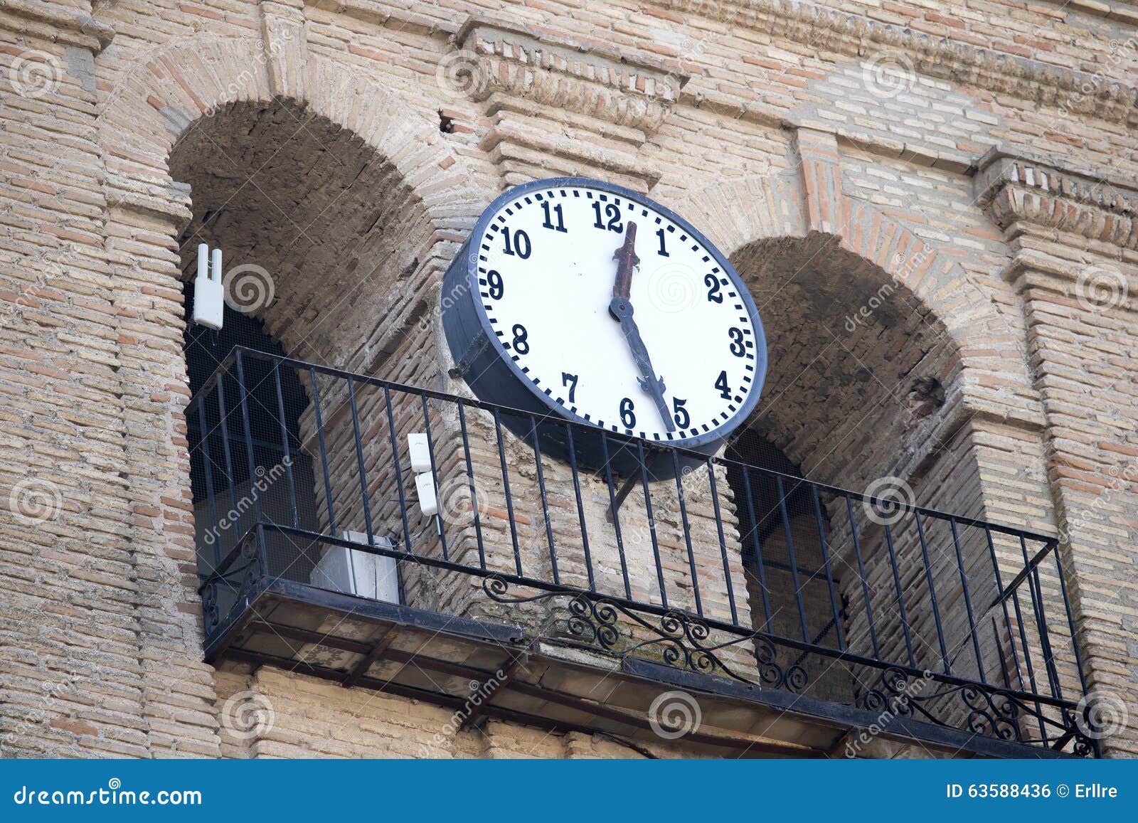 Big Old Clock on the Building Stock Photo - Image of view, outdoors ...