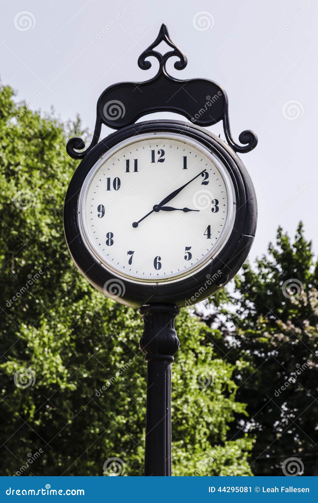 Big Old Fashioned Town Clock Stock Image - Image of style, historic ...
