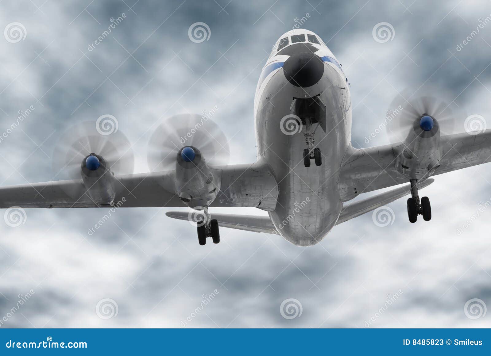 Big old propeller airplane stock image. Image of aircraft - 8485823