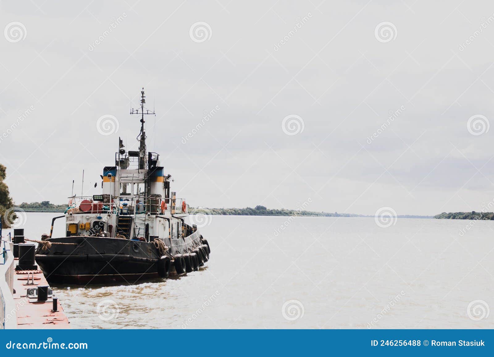 Big old ship on the pier stock photo. Image of vessel - 246256488