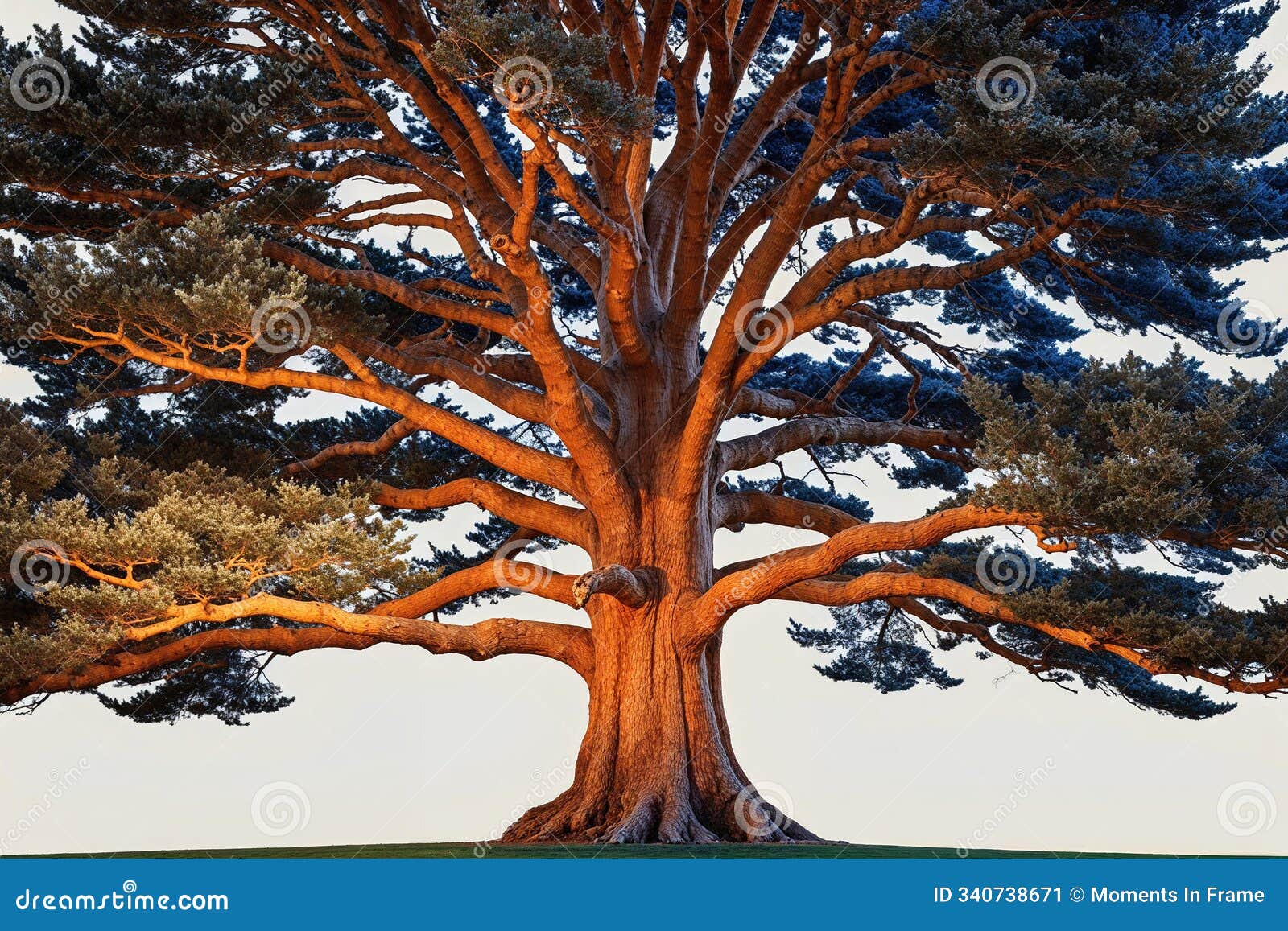 Big Old Tree in the Park 3d Render Computer Digital Drawing Stock ...