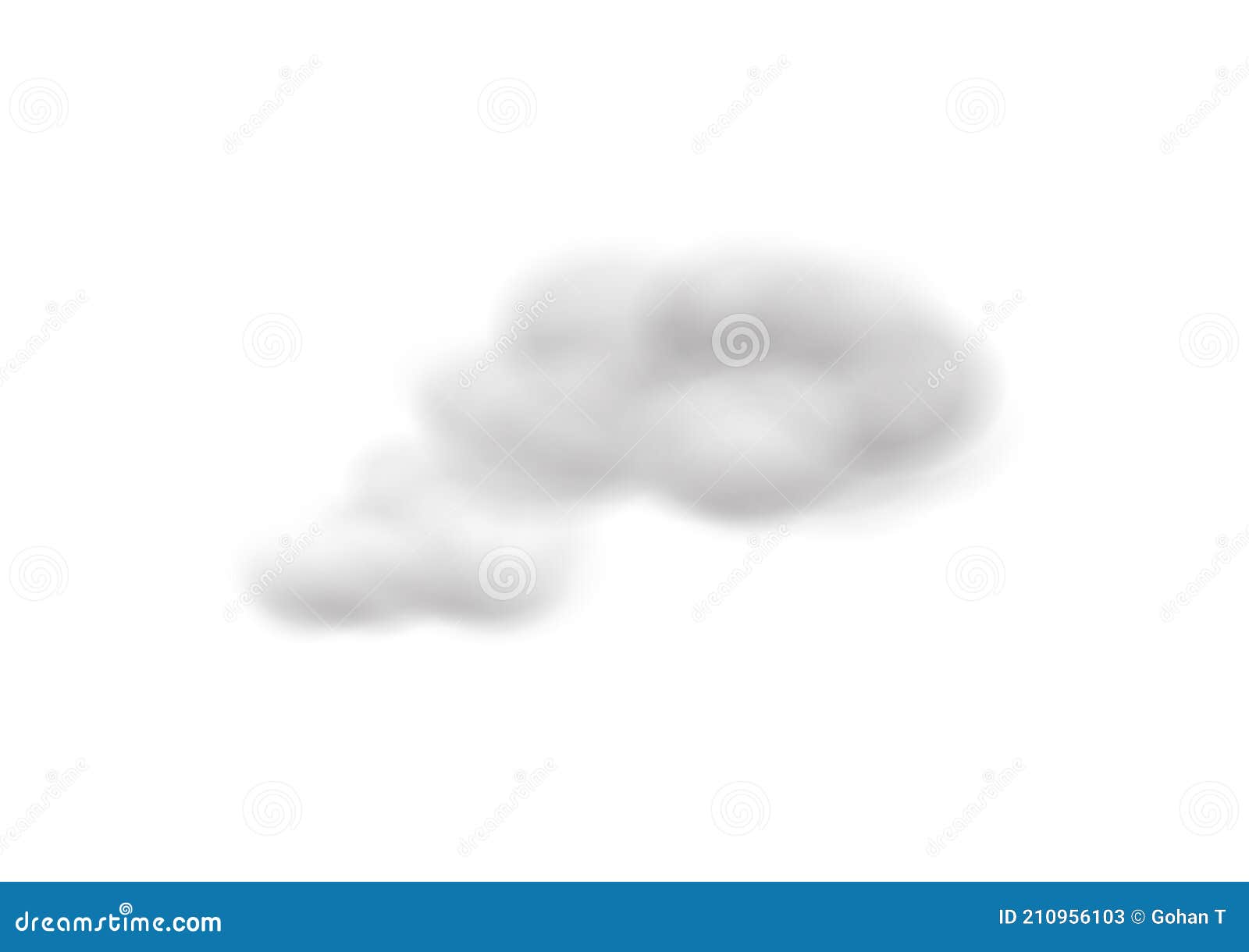 Big One Cloud Vector Isolated on White Background Stock Illustration ...