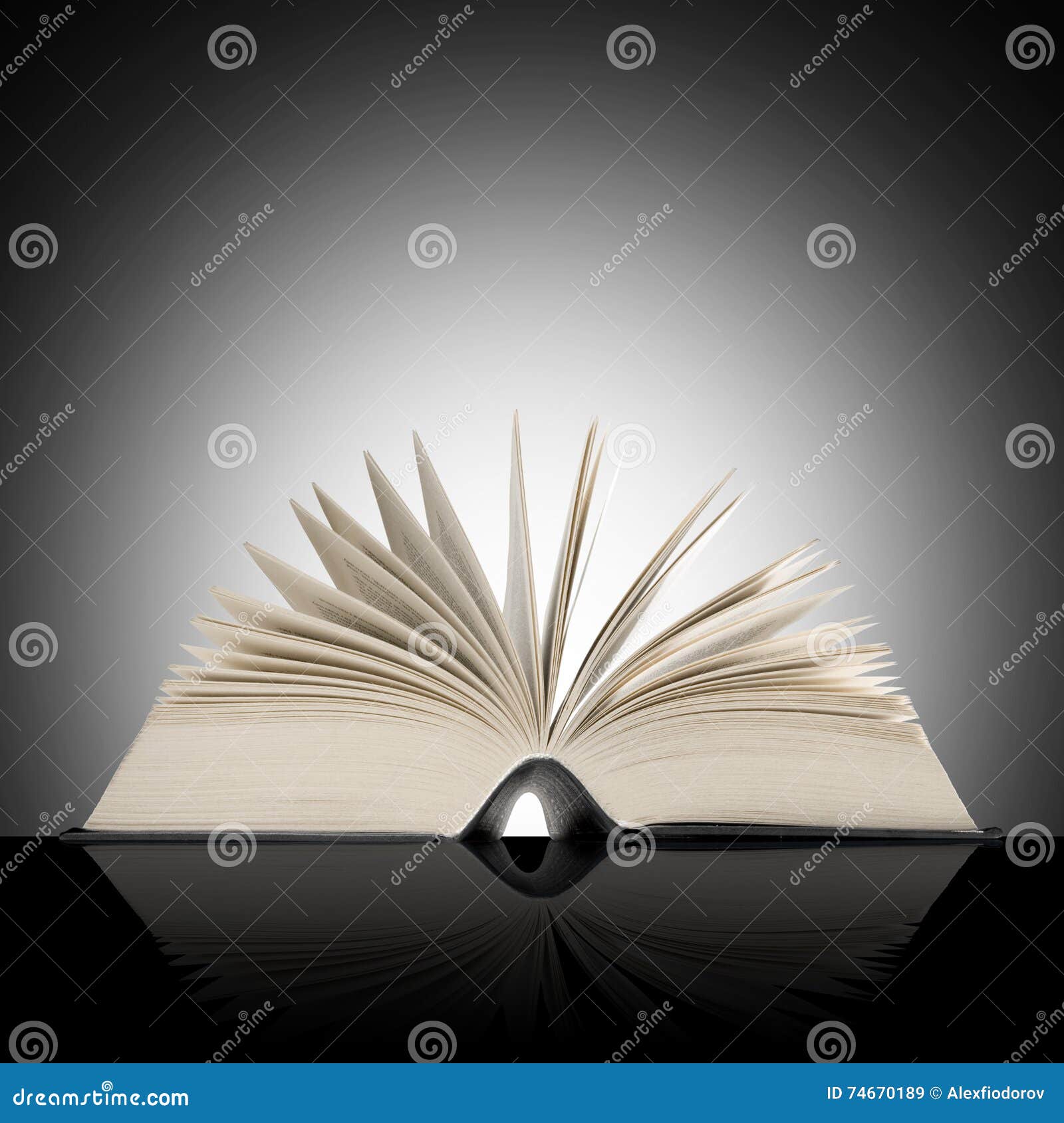 Big Open Book on Dark Background. Stock Image - Image of concept, cover ...