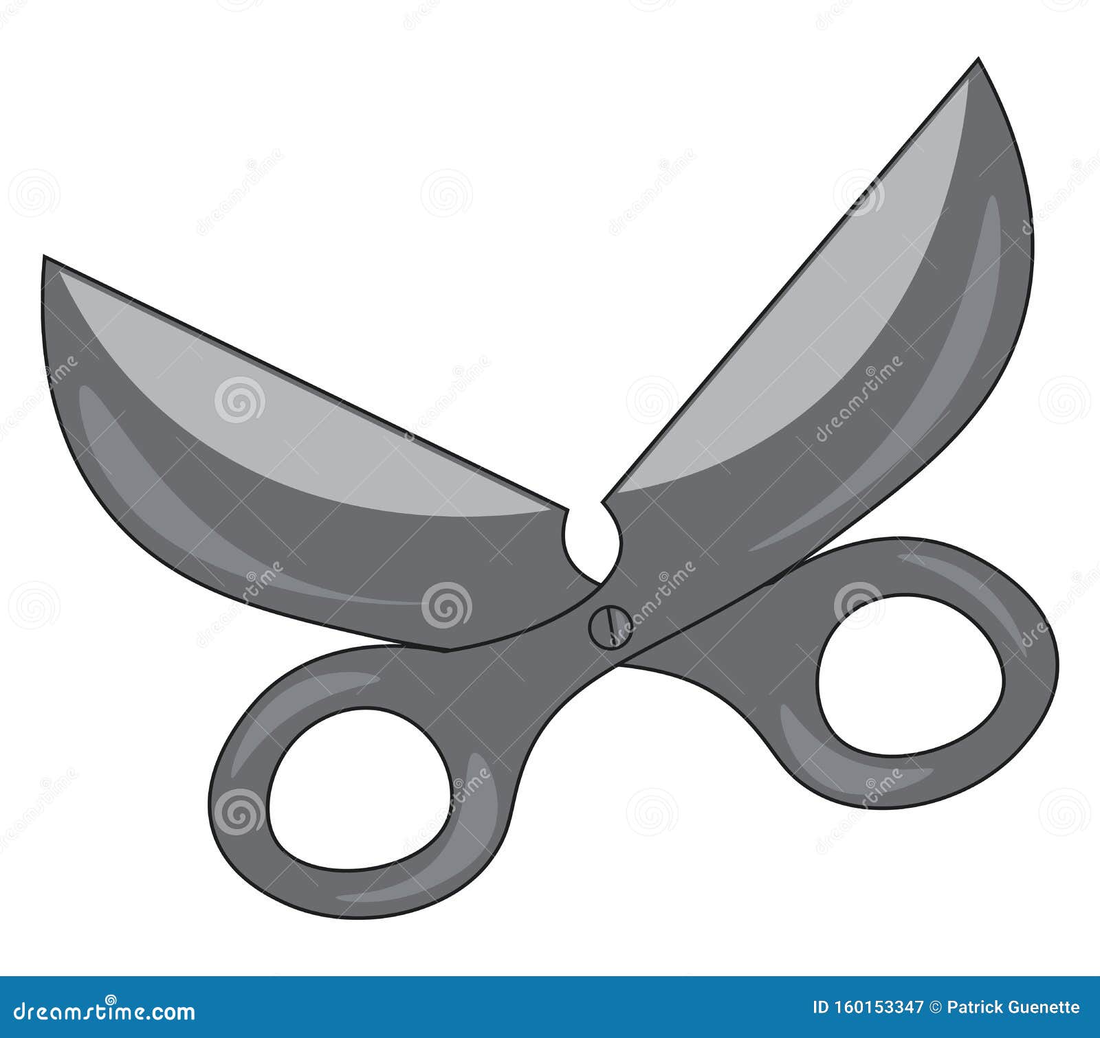 Big Open Scissors Vector or Color Illustration Stock Vector ...