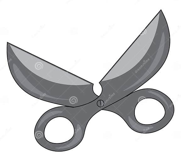 Big Open Scissors Vector or Color Illustration Stock Vector ...