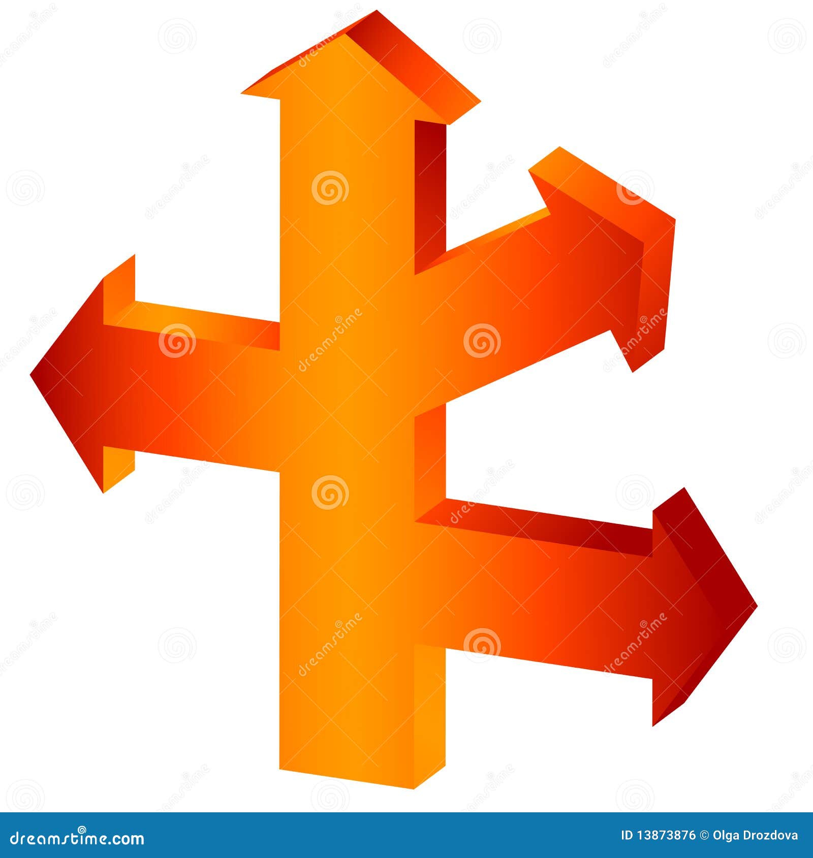 Orange Arrow Of Goal Symbol, The Arrow Orange Concept Is Symbolizes ...