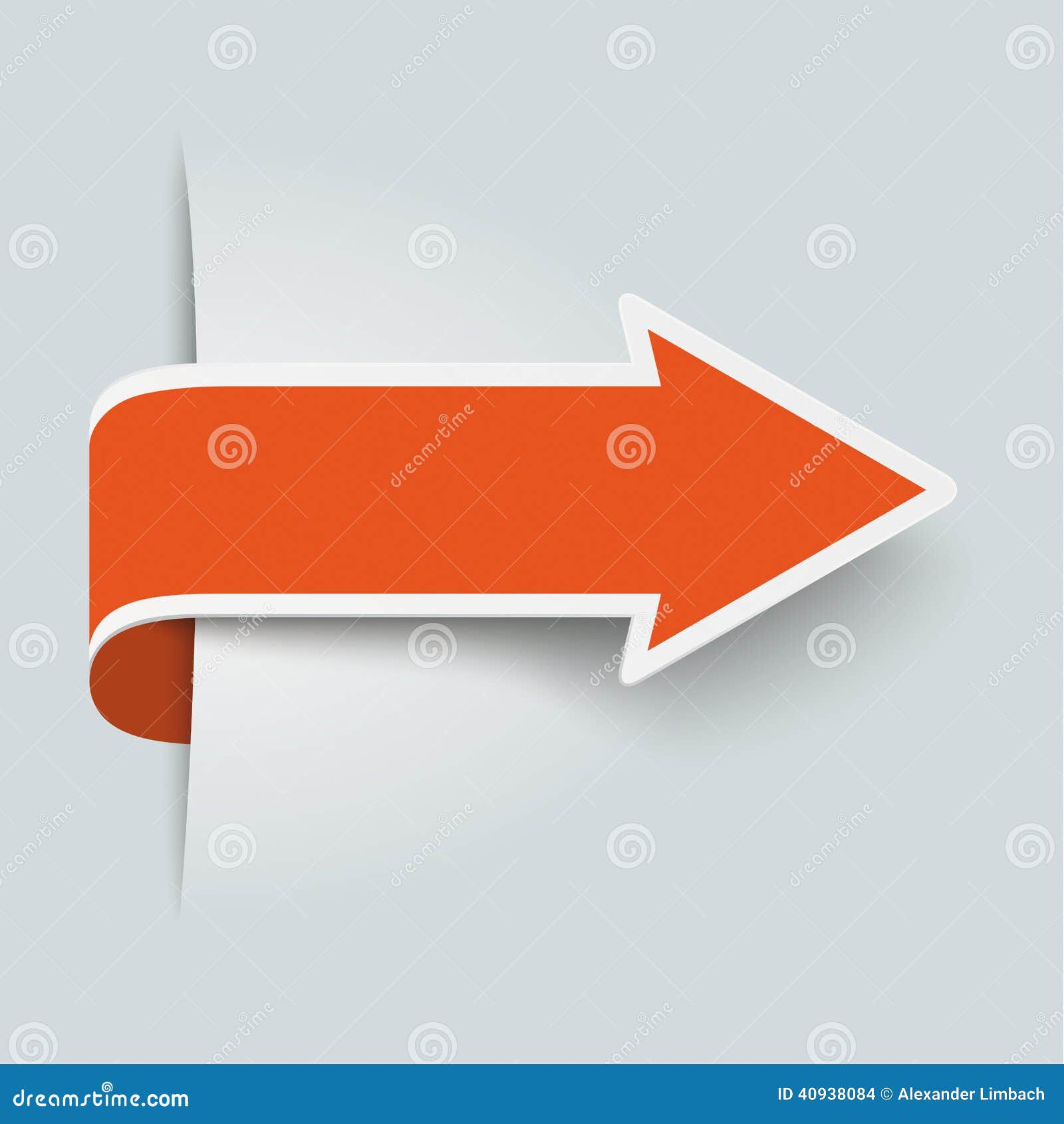 Big Orange Arrow stock vector. Illustration of flags - 40938084