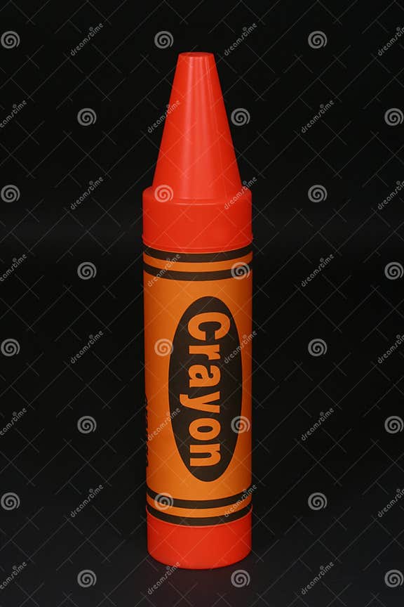 Big Orange Crayon stock photo. Image of orange, coloring - 99254