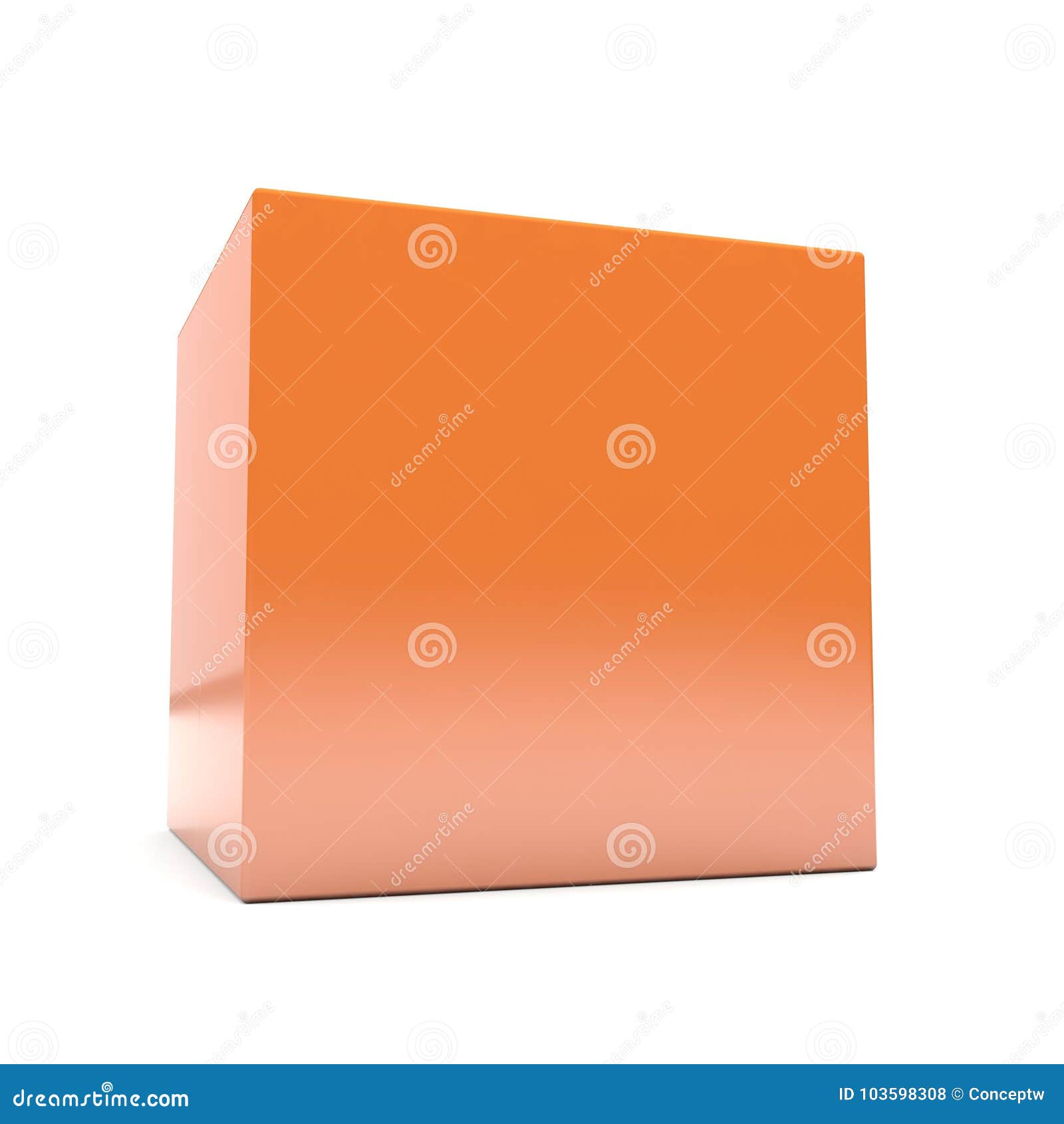Orange Cube Stock Photography | CartoonDealer.com #7739954