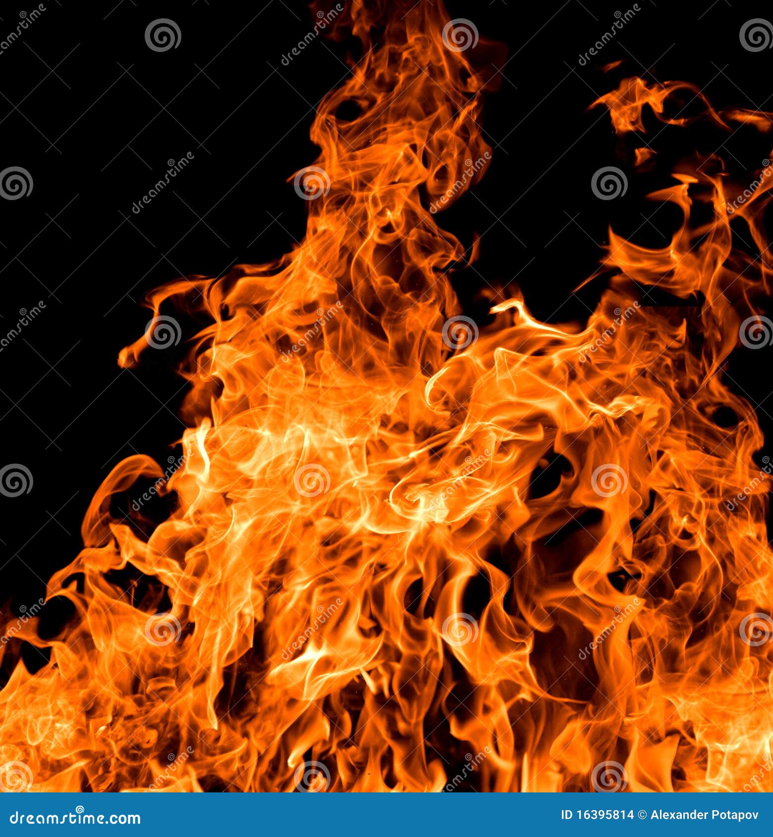 Big orange flame on black stock photo. Image of flame - 16395814