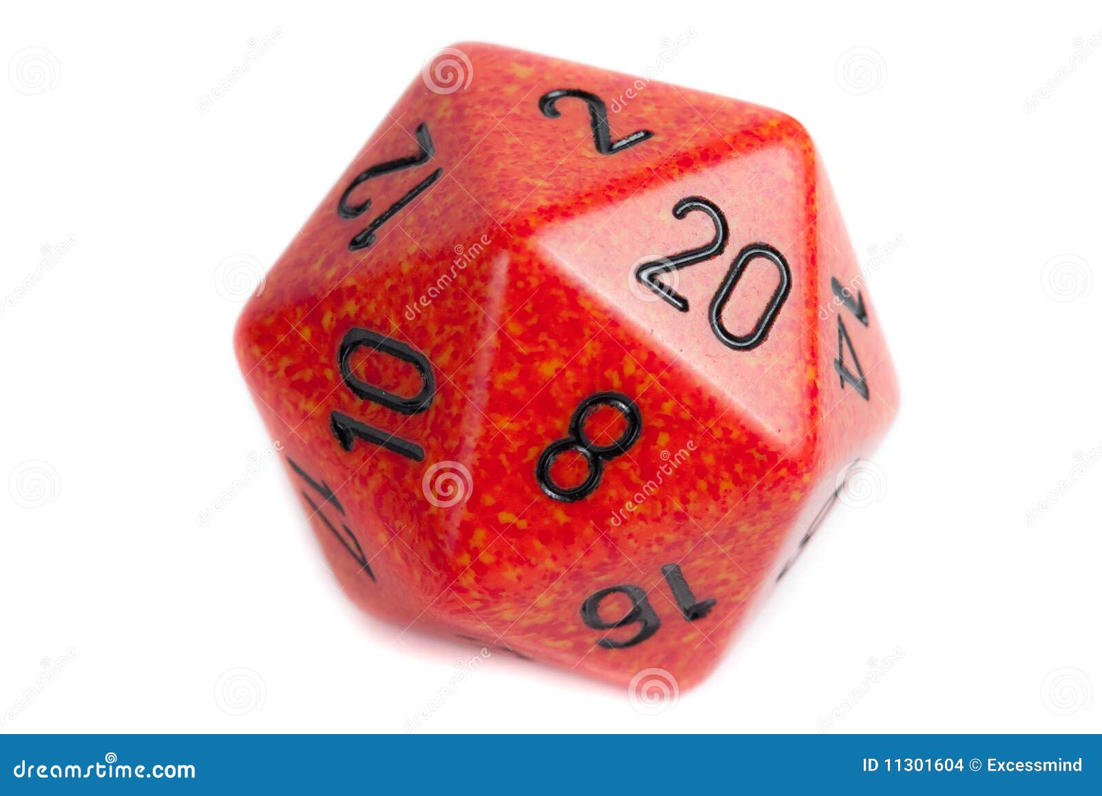 Big Orange Marble d20 Die stock photo. Image of hobby - 11301604
