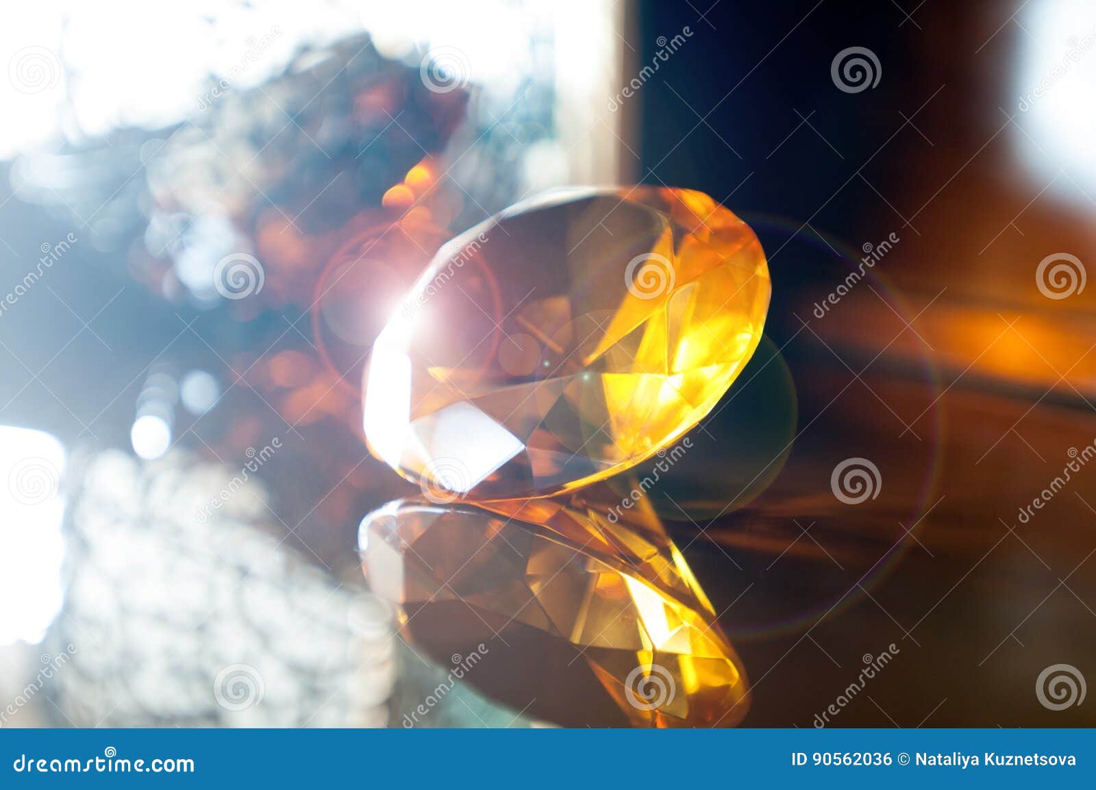 Big Orange Transparent Stone Stock Photo - Image of transparent, light ...