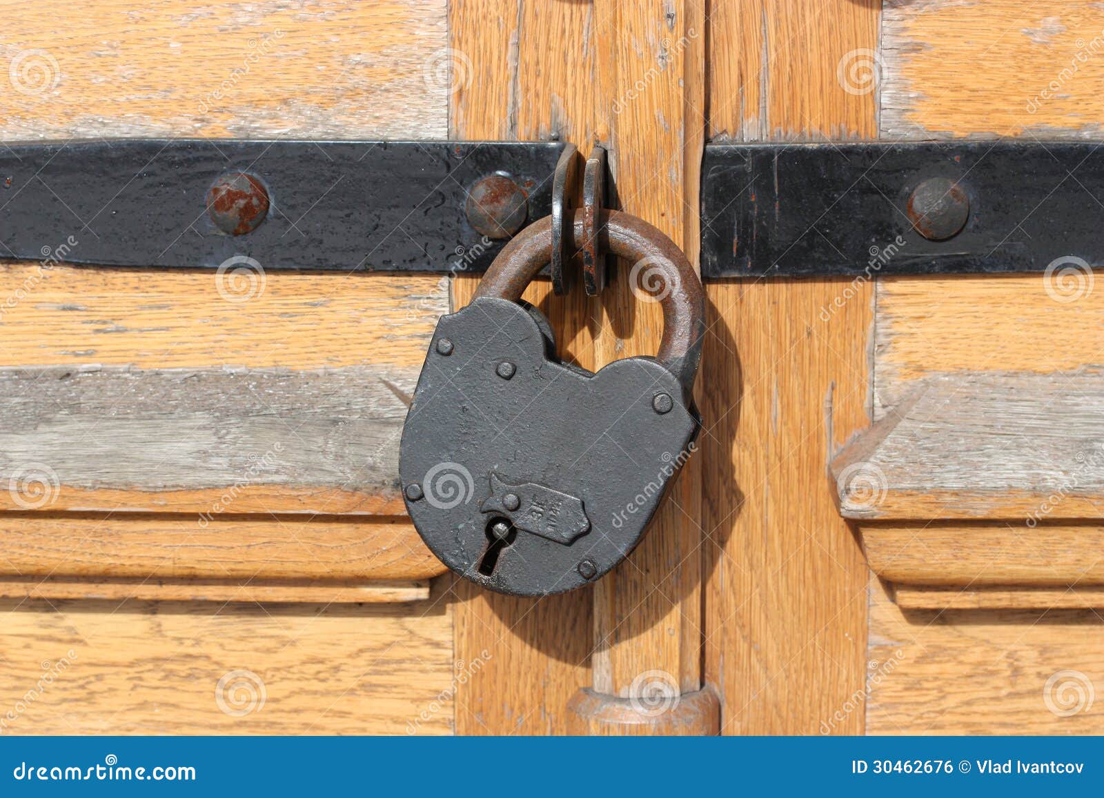The big padlock. stock photo. Image of reliability, rusty - 30462676