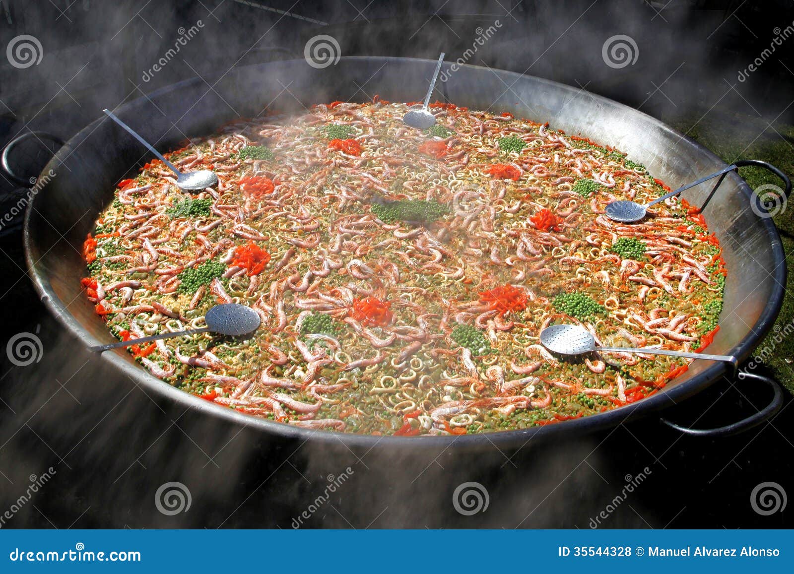 Big Paella stock photo. Image of drink, orange, locations - 35544328