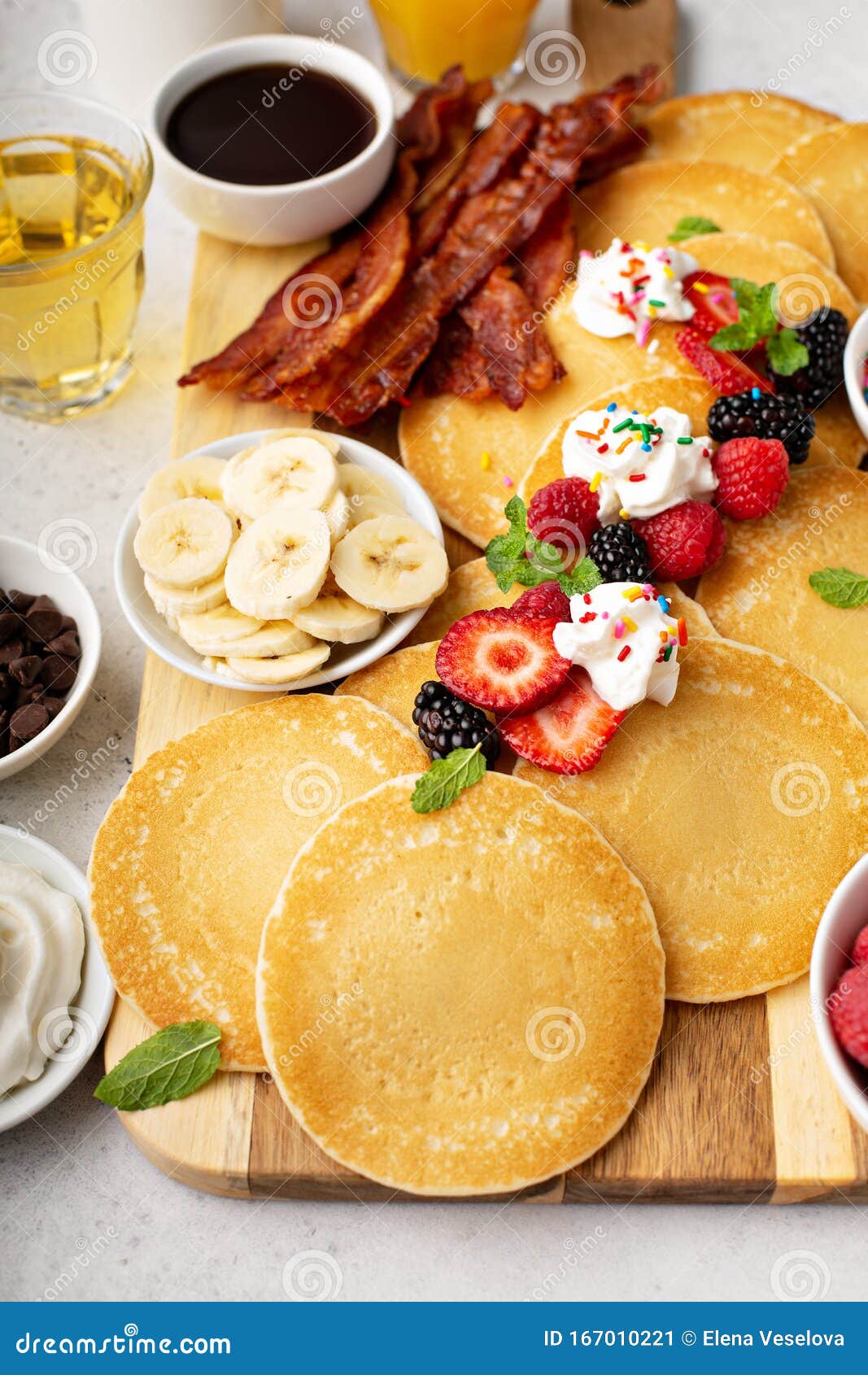 Big pancake breakfast stock image. Image of baked, food - 167010221
