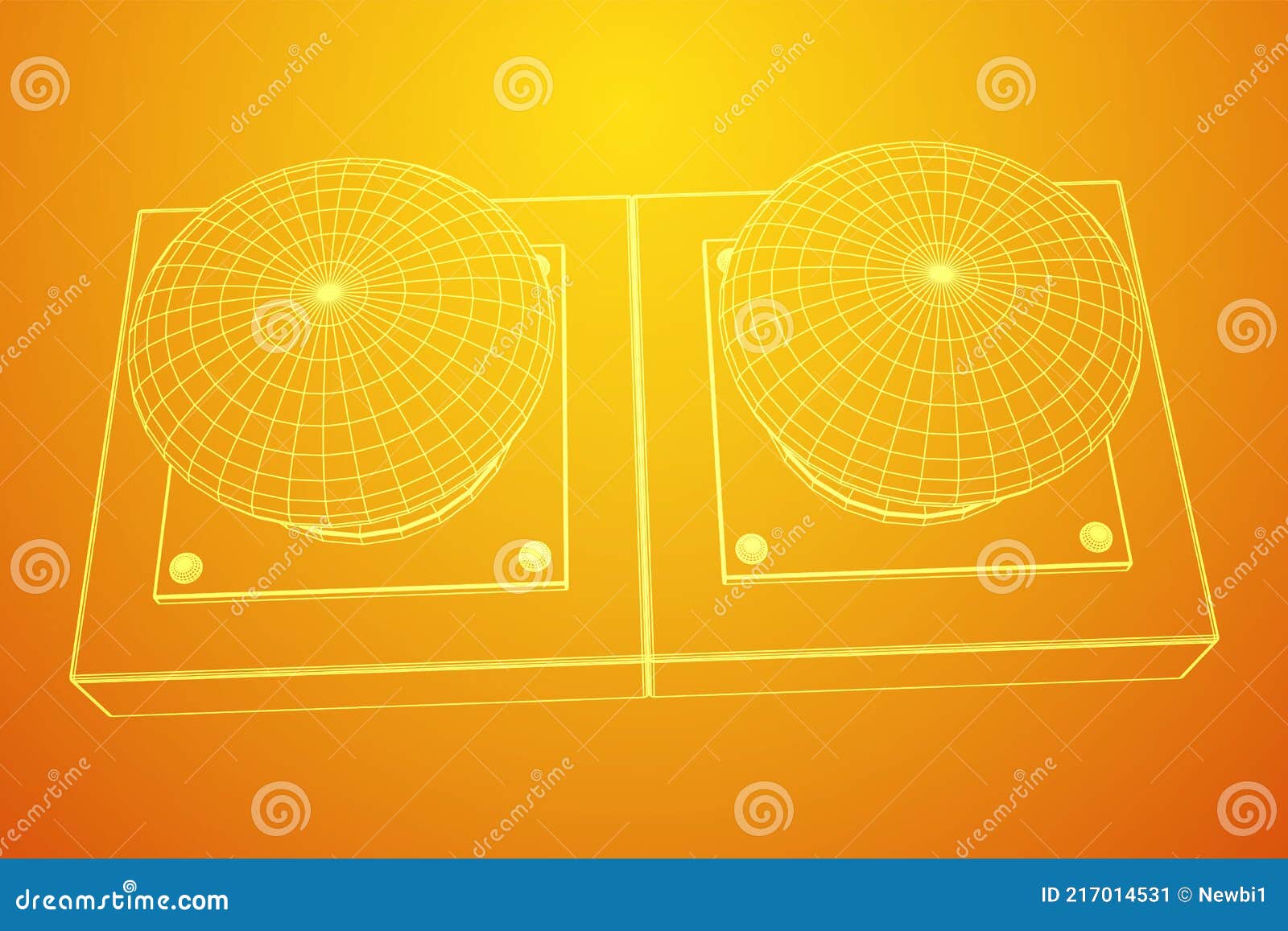 Big Panic Launch Push Button. Wireframe Low Poly Mesh Stock Vector ...