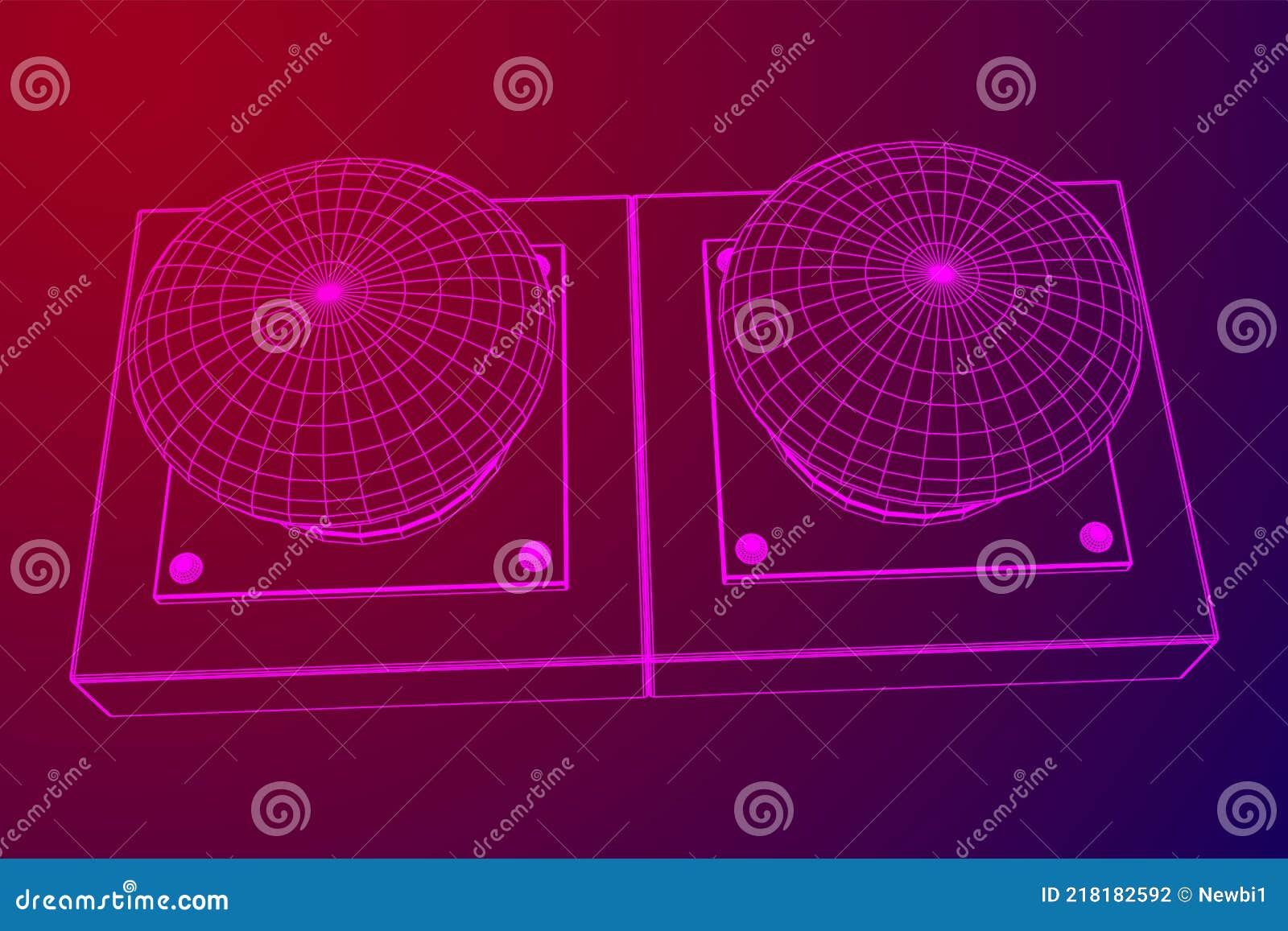 Big Panic Launch Push Button. Wireframe Low Poly Mesh Stock Vector ...