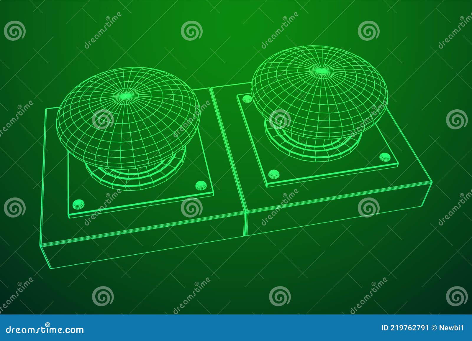 Big Panic Launch Push Button. Wireframe Low Poly Mesh Stock Vector ...