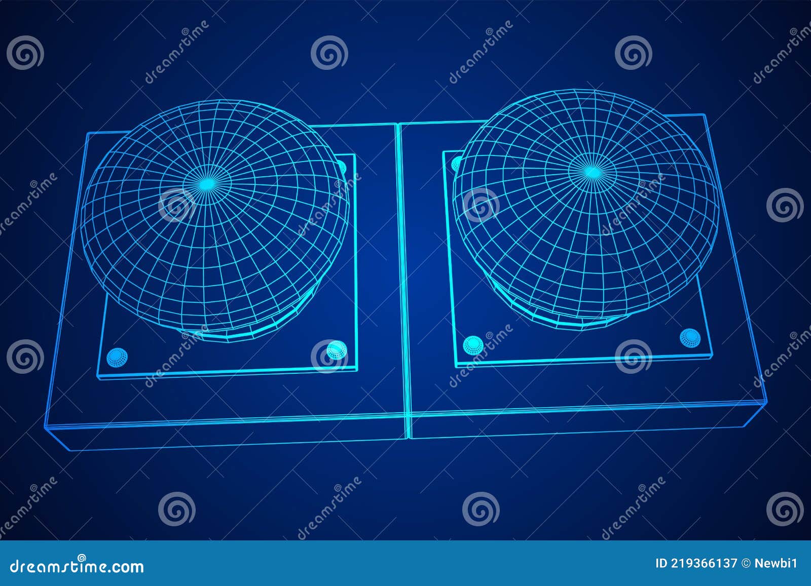Big Panic Launch Push Button. Wireframe Low Poly Mesh Stock Vector ...