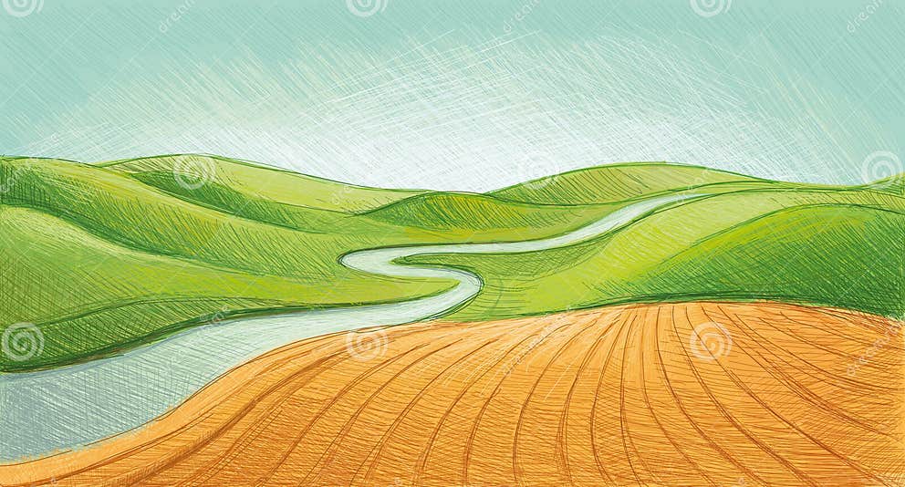 Big Panorama stock illustration. Illustration of horizon - 42745069