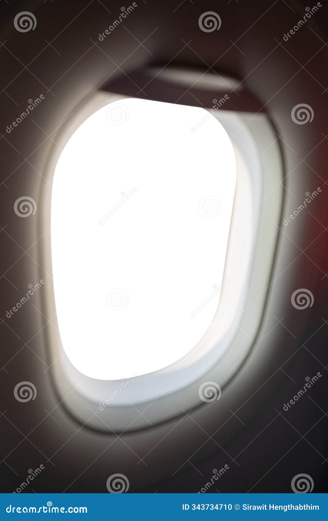 Big Passenger Plane Window with White Isolate View Stock Photo - Image ...