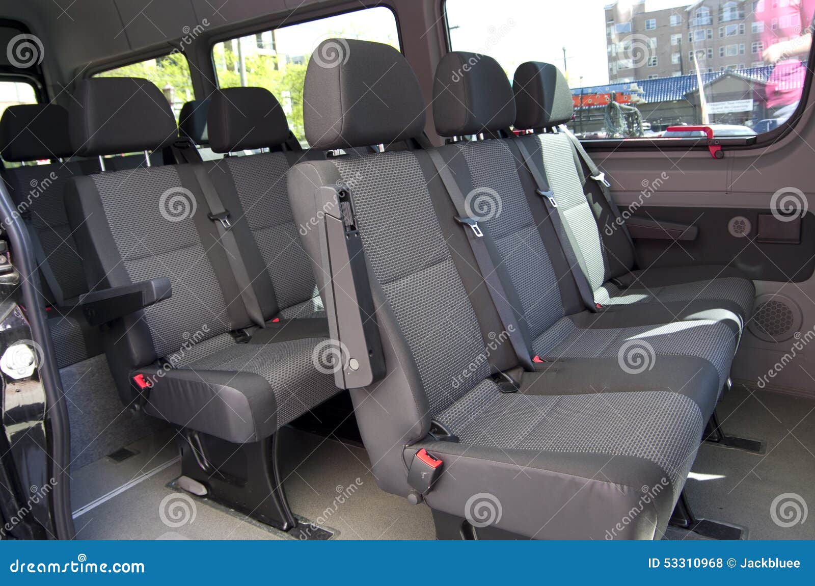 Big passenger van stock photo. Image of mercedes, interior - 53310968