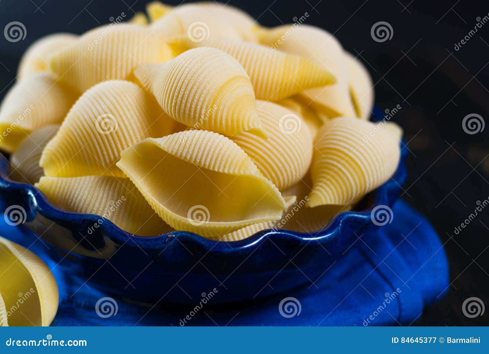 Big Pasta Shells for Stuffing, Uncooked Stock Image - Image of ...