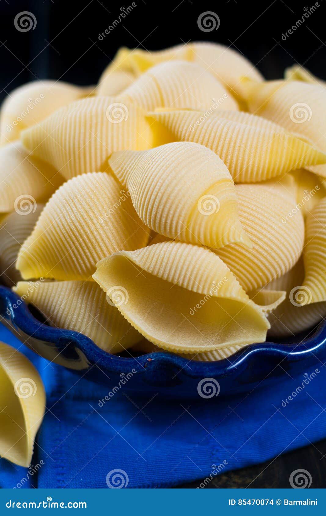 Big Pasta Shells for Stuffing, Uncooked Stock Photo - Image of ...