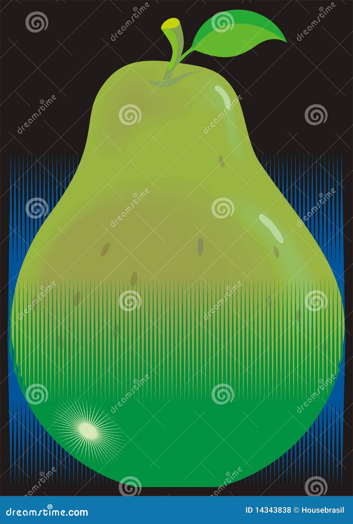 Big pear poster stock vector. Illustration of generated - 14343838