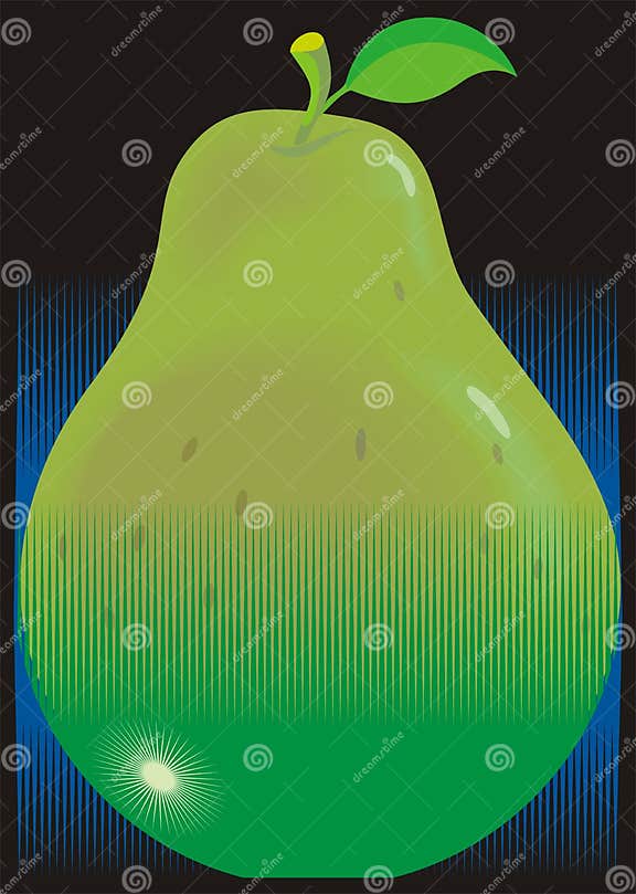 Big pear poster stock vector. Illustration of generated - 14343838