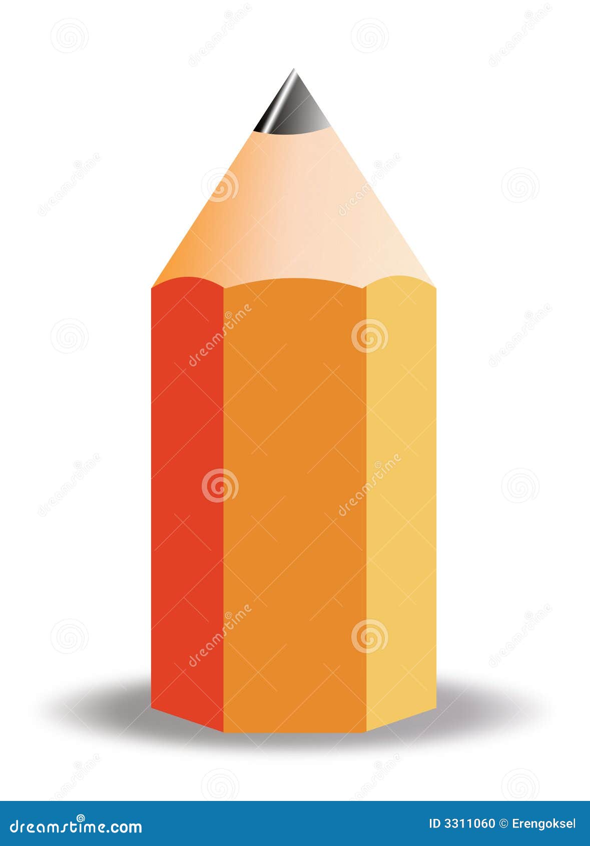 Big Pencil stock illustration. Illustration of write, purple - 3311060