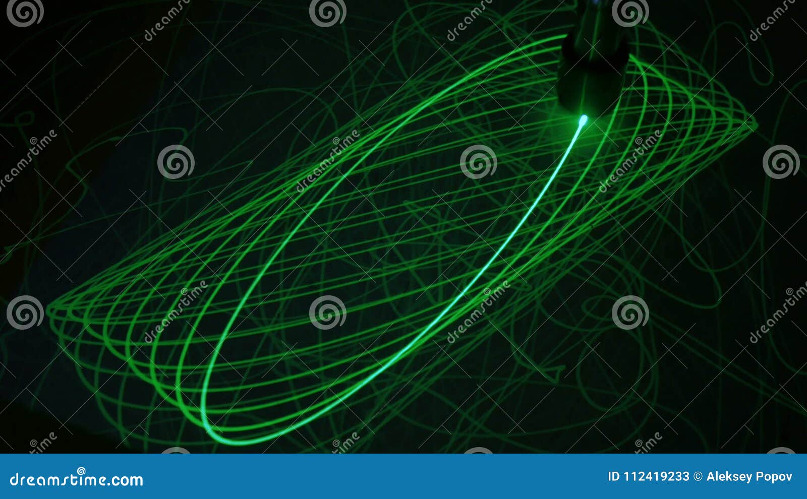 Big Pendulum Draws Ellipses with Light on Phosphorus Surface Stock ...