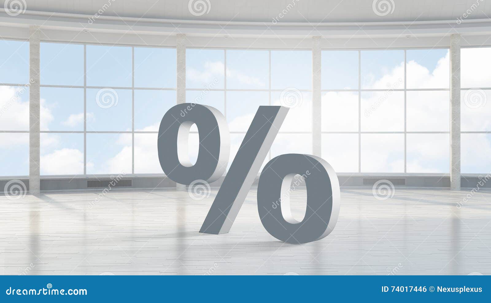 Big Percentage Sign . Mixed Media Stock Photo - Image of building ...