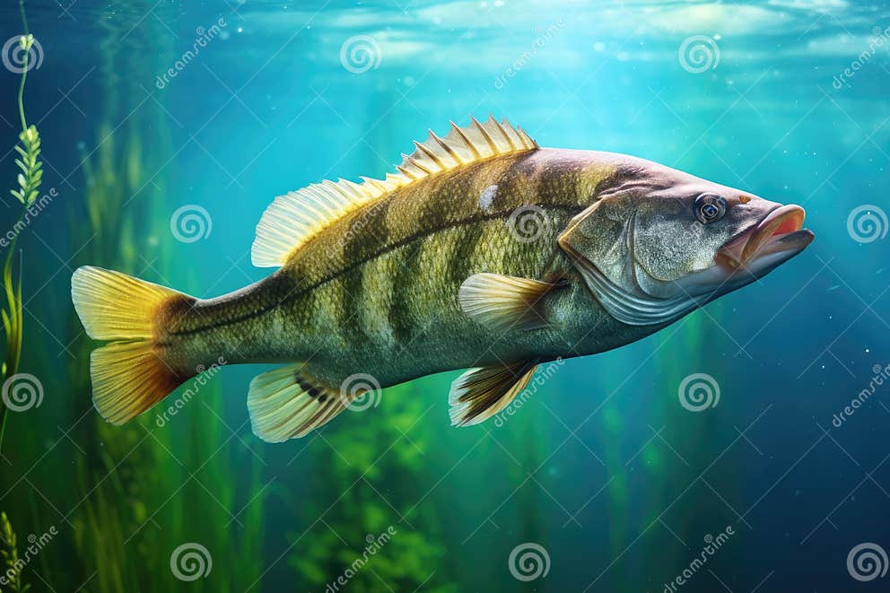 Big Perch Under Water on the River Stock Image - Image of color ...