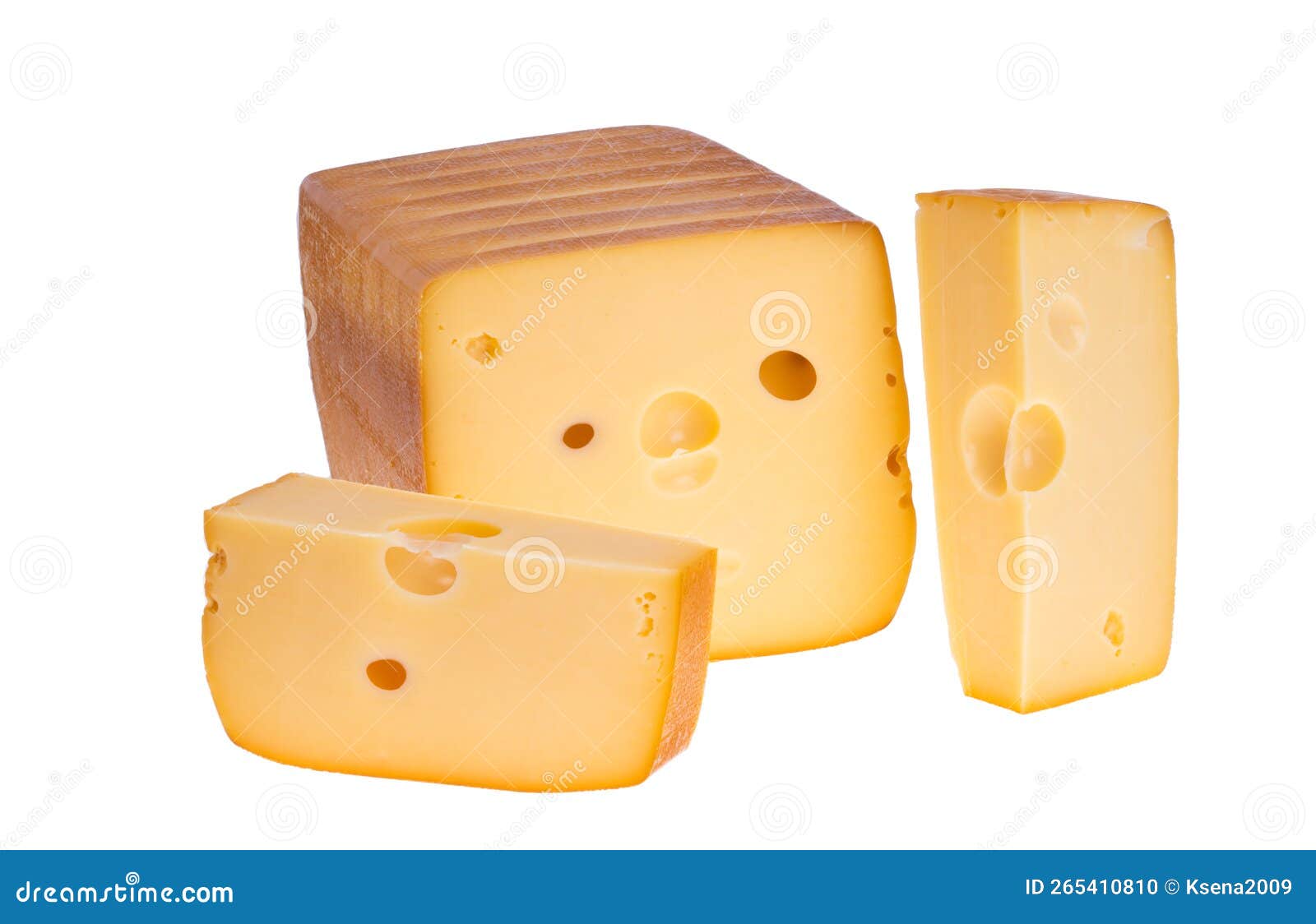 Big Piece of Cheese Isolated Stock Photo - Image of milk, food: 265410810