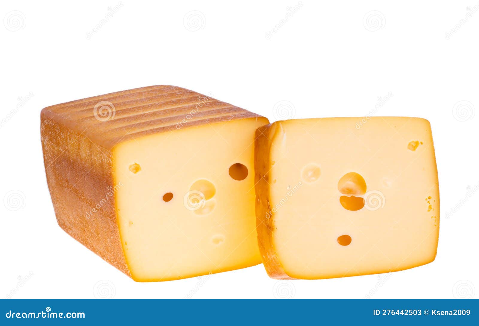 Big Piece of Cheese Isolated Stock Image - Image of food, holland ...
