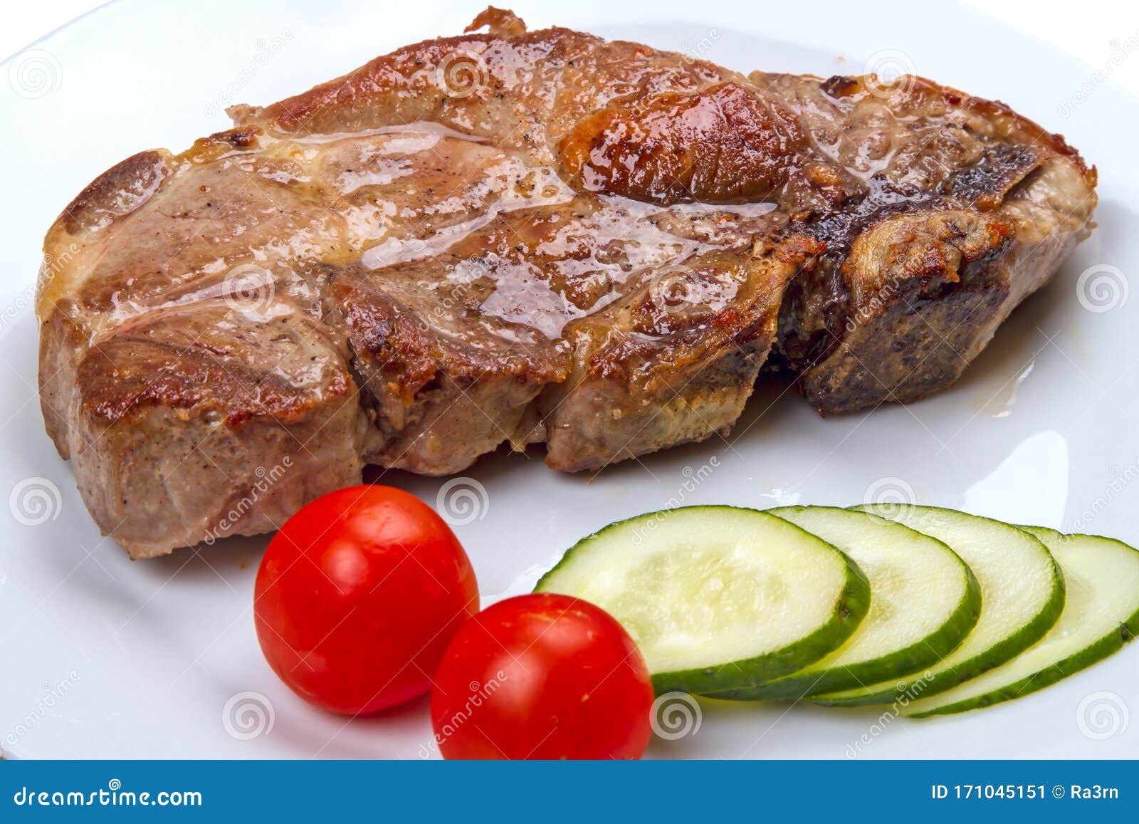 Big piece of fried meat stock image. Image of roasted - 171045151