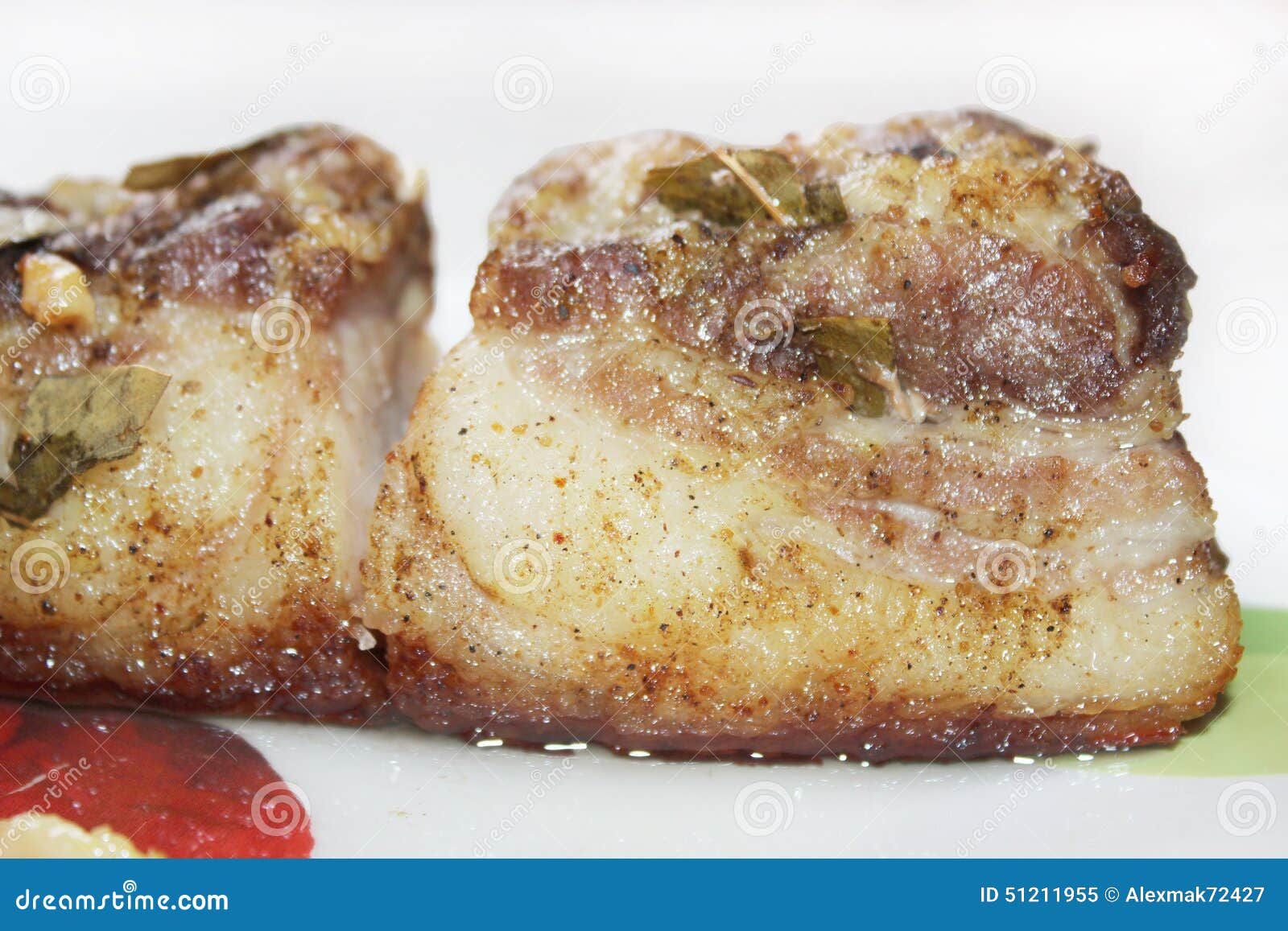 Big Piece of Meat on the Plate Stock Image - Image of cutting, dish ...