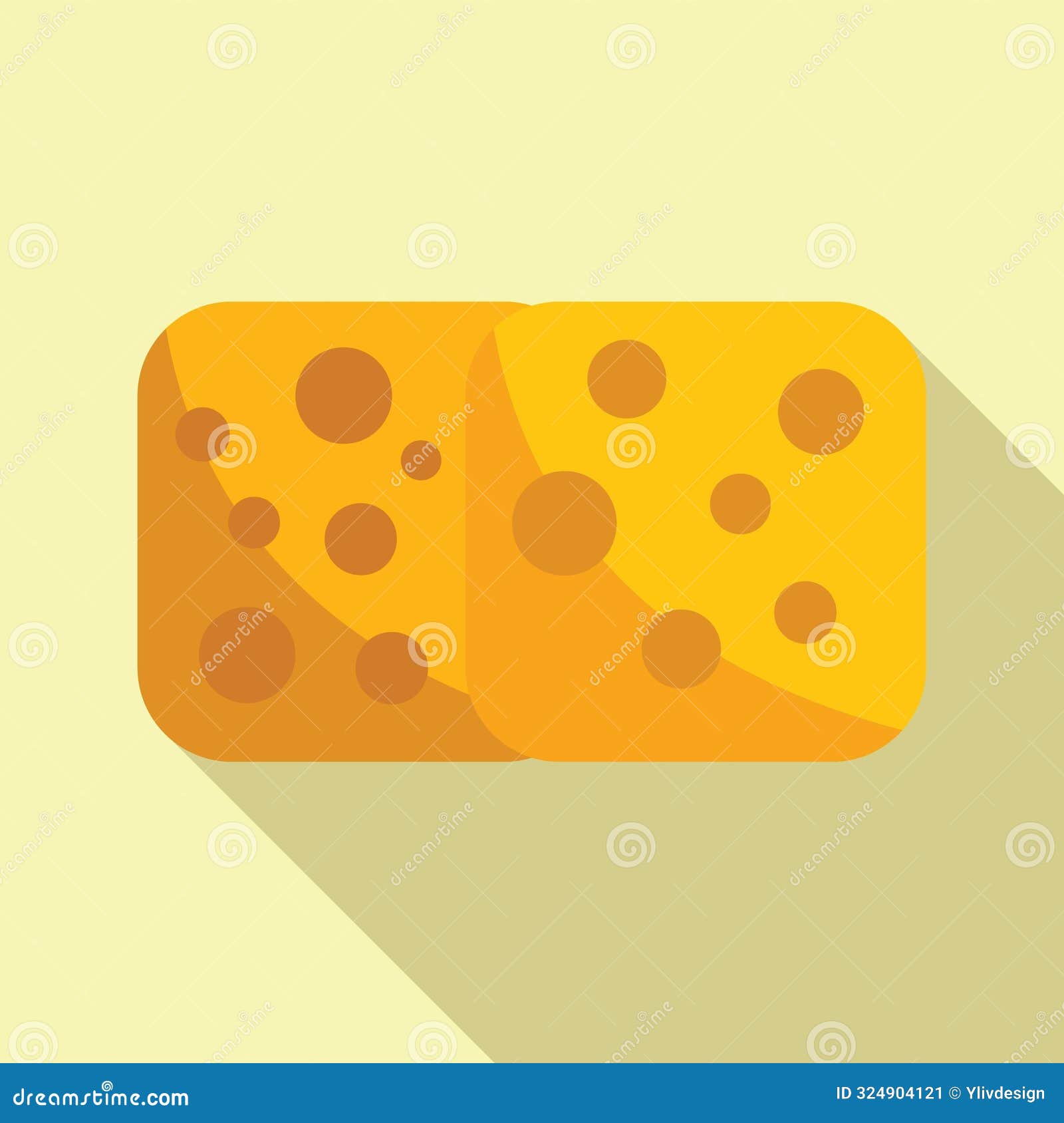Big Piece of Yellow Cheese with Holes is Lying on Surface Casting ...
