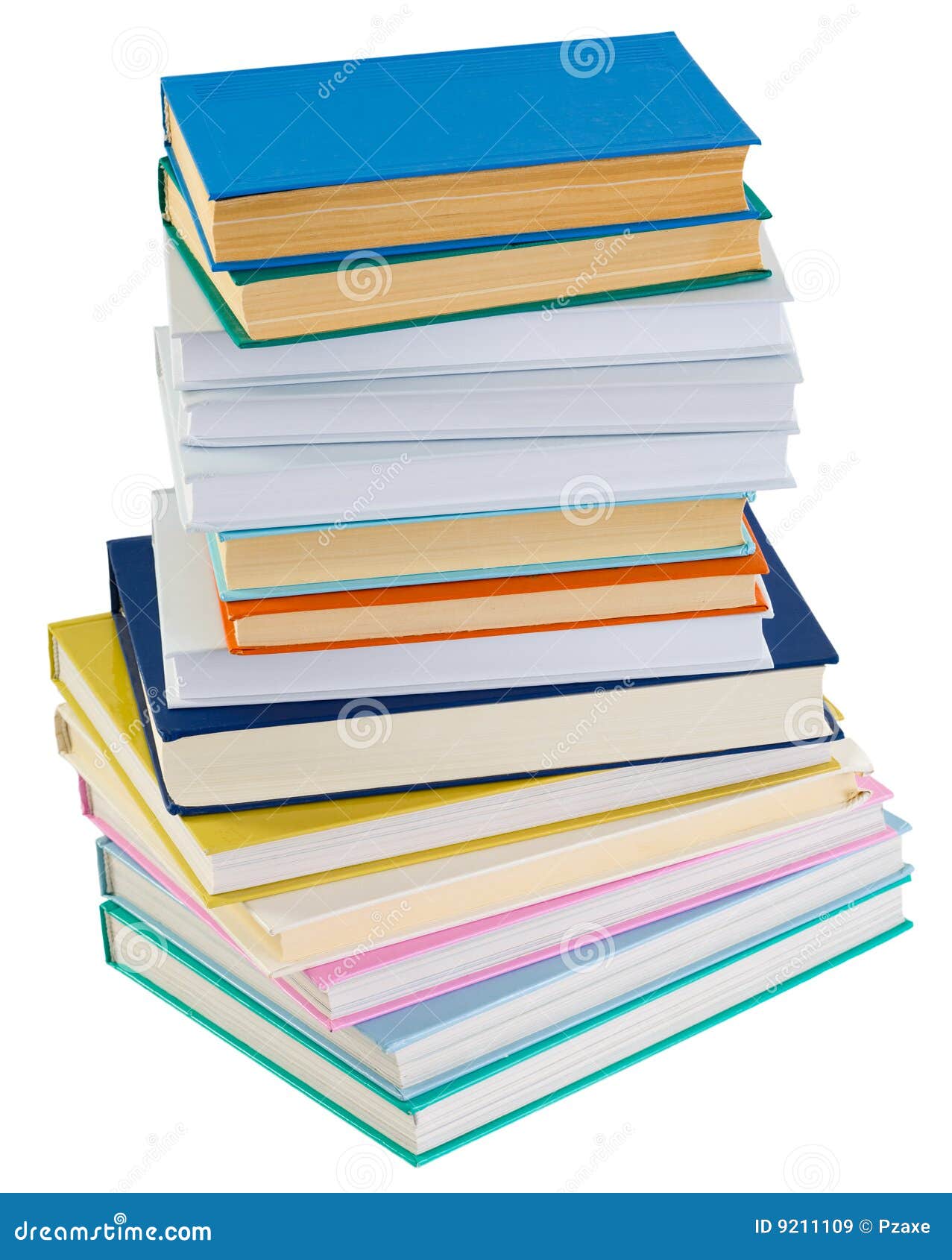 Big Pile of Books on a White Background Stock Image - Image of high ...