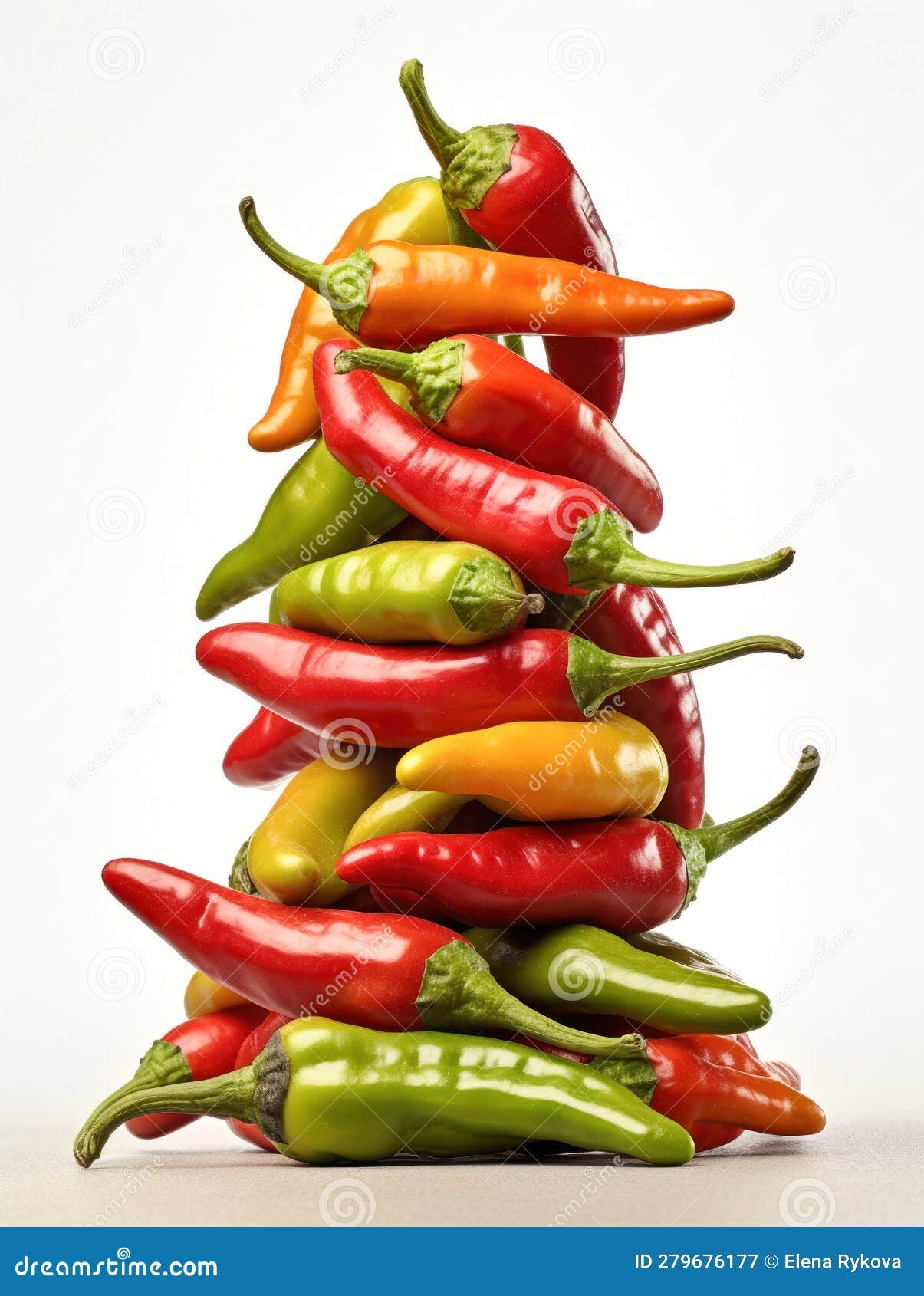 Big Pile of Chiili Peppers in Different Colors. AI Generative Stock ...